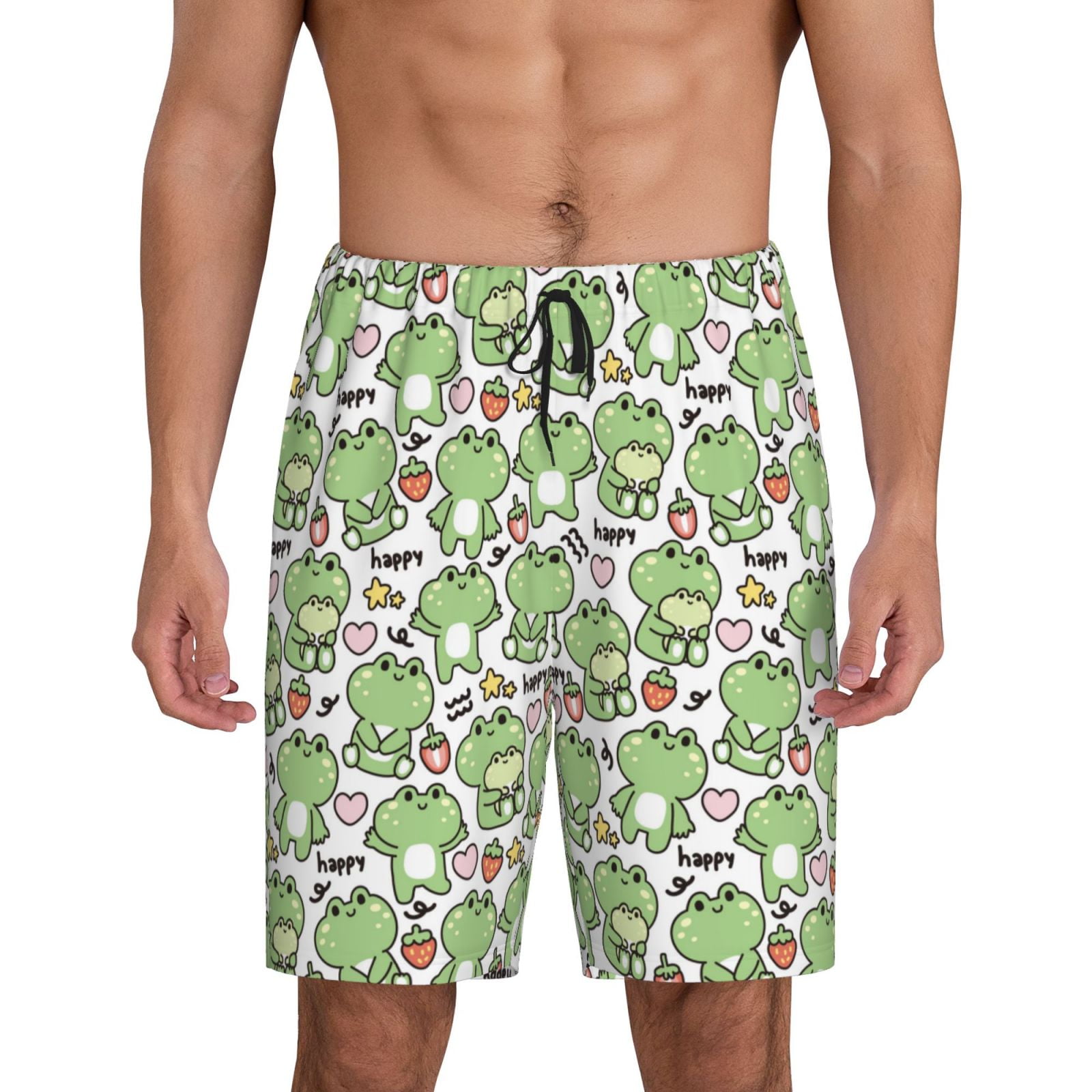 Naloa Happy Frogs Men's Short Pajama Pants, Pj Shorts, Lounge Comfort ...