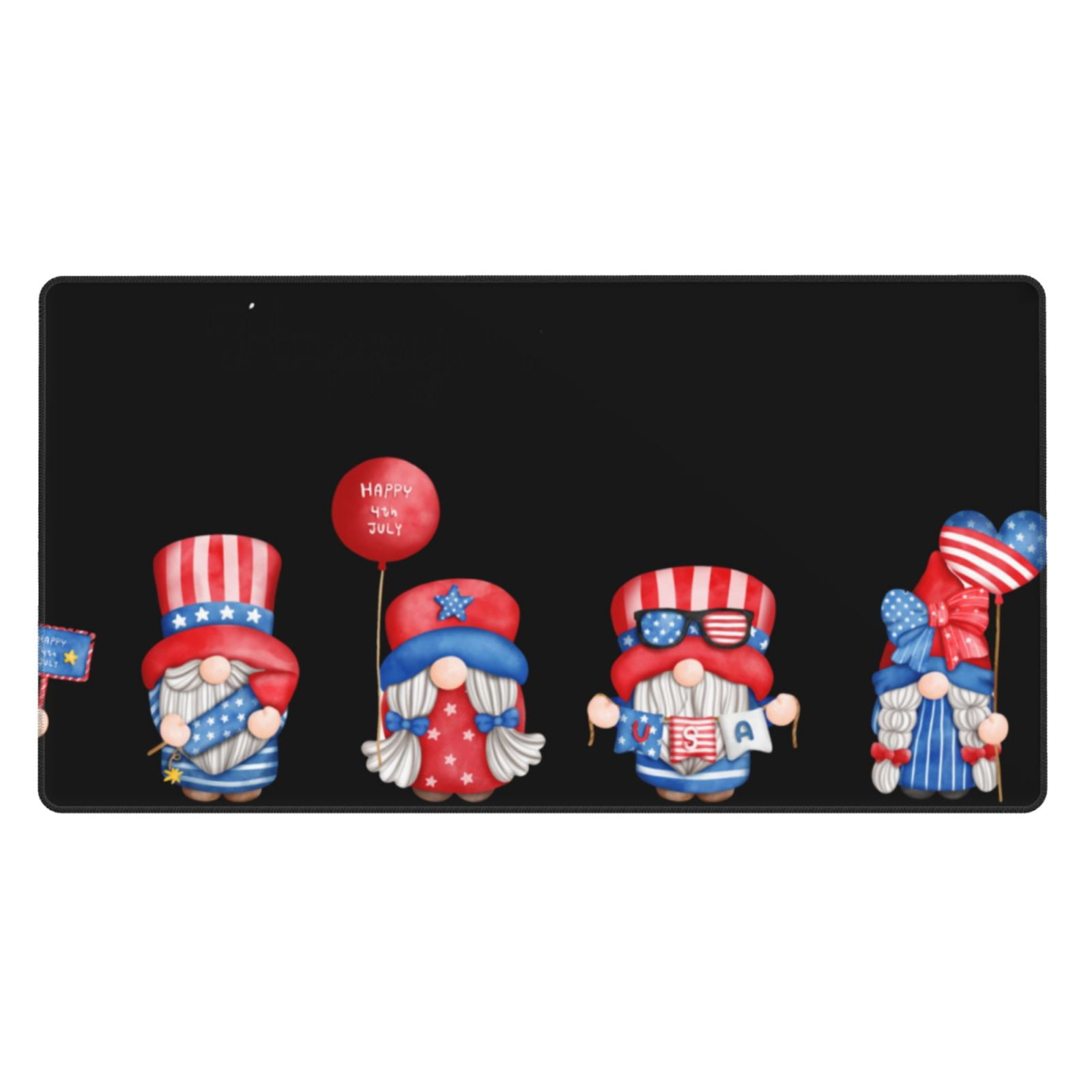 Naloa Happy Independence Day Gnome Gaming Mouse Pad Large Mouse Mat ...