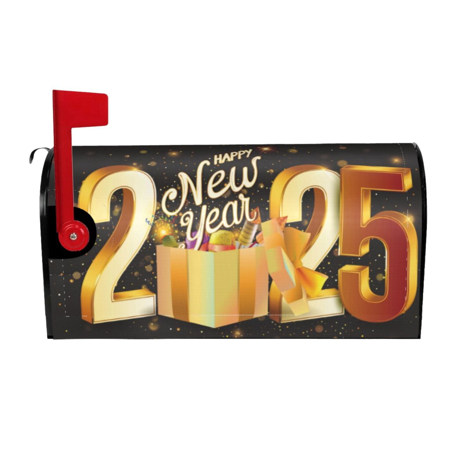 Naloa Happy New Year 2025 C Mailbox Covers Magnetic Post Box Cover Post ...