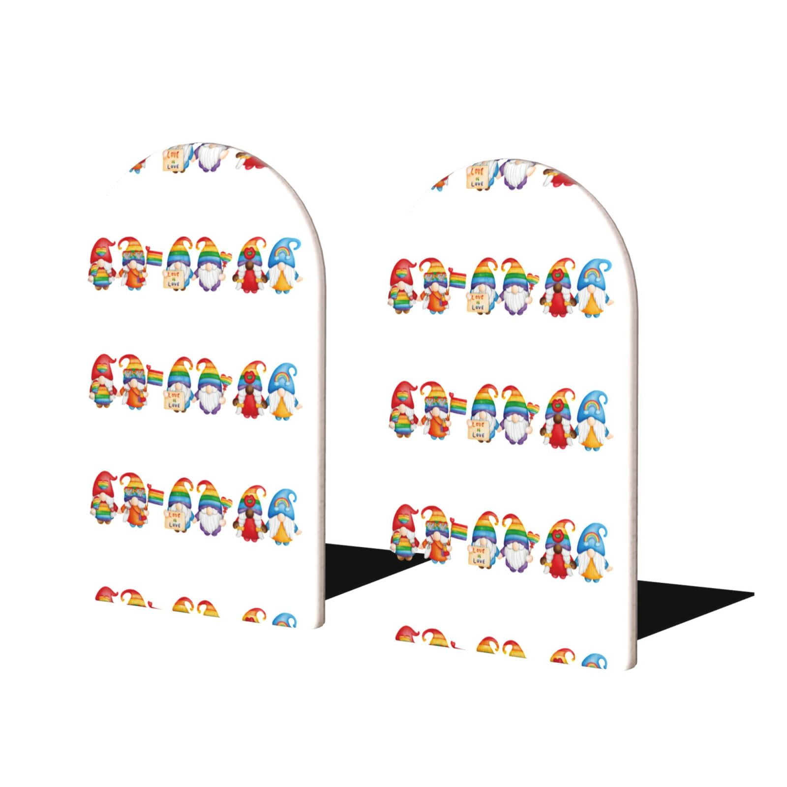 Naloa Happy Pride Gnome Wood Non-Skid Bookend for Shelves,Book Ends for ...