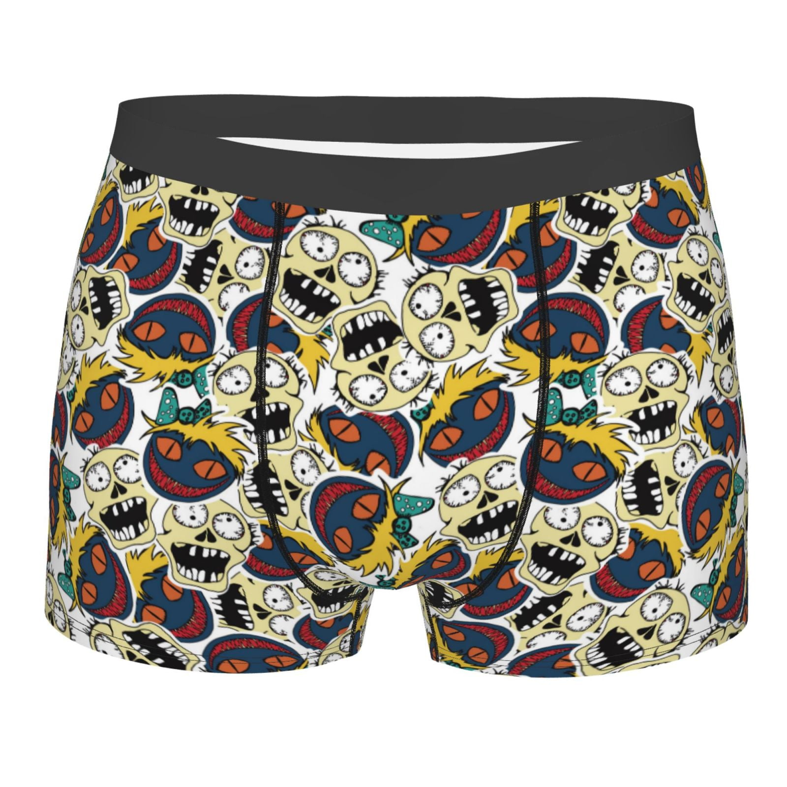 Naloa Happy Skeleton Print Mens Underwear - Boxers for Men, Classic ...