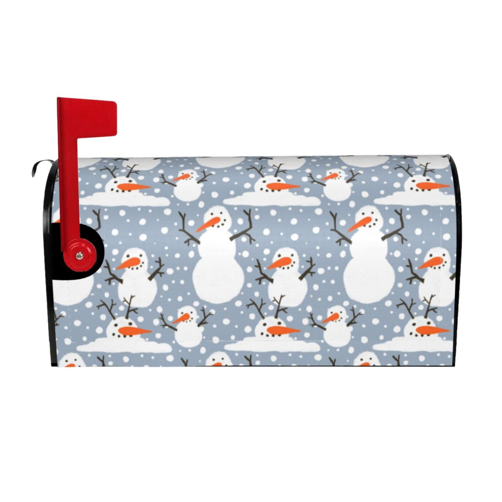 Naloa Happy Snowmen Snowfall Mailbox Covers Magnetic Post Box Cover ...