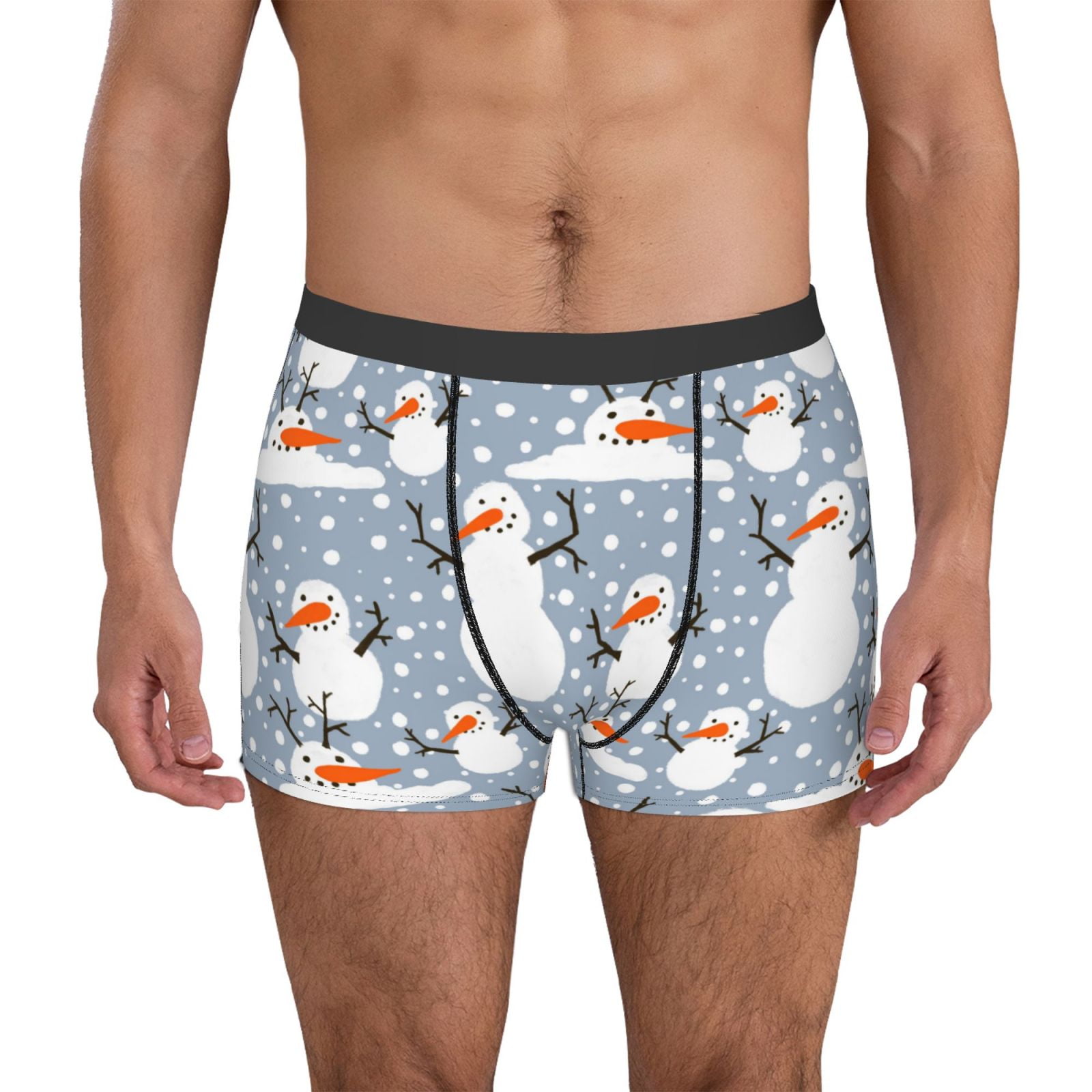 Naloa Happy Snowmen Snowfall Mens Underwear - Boxers for Men, Mens Boxer Briefs, Classic Briefs ...