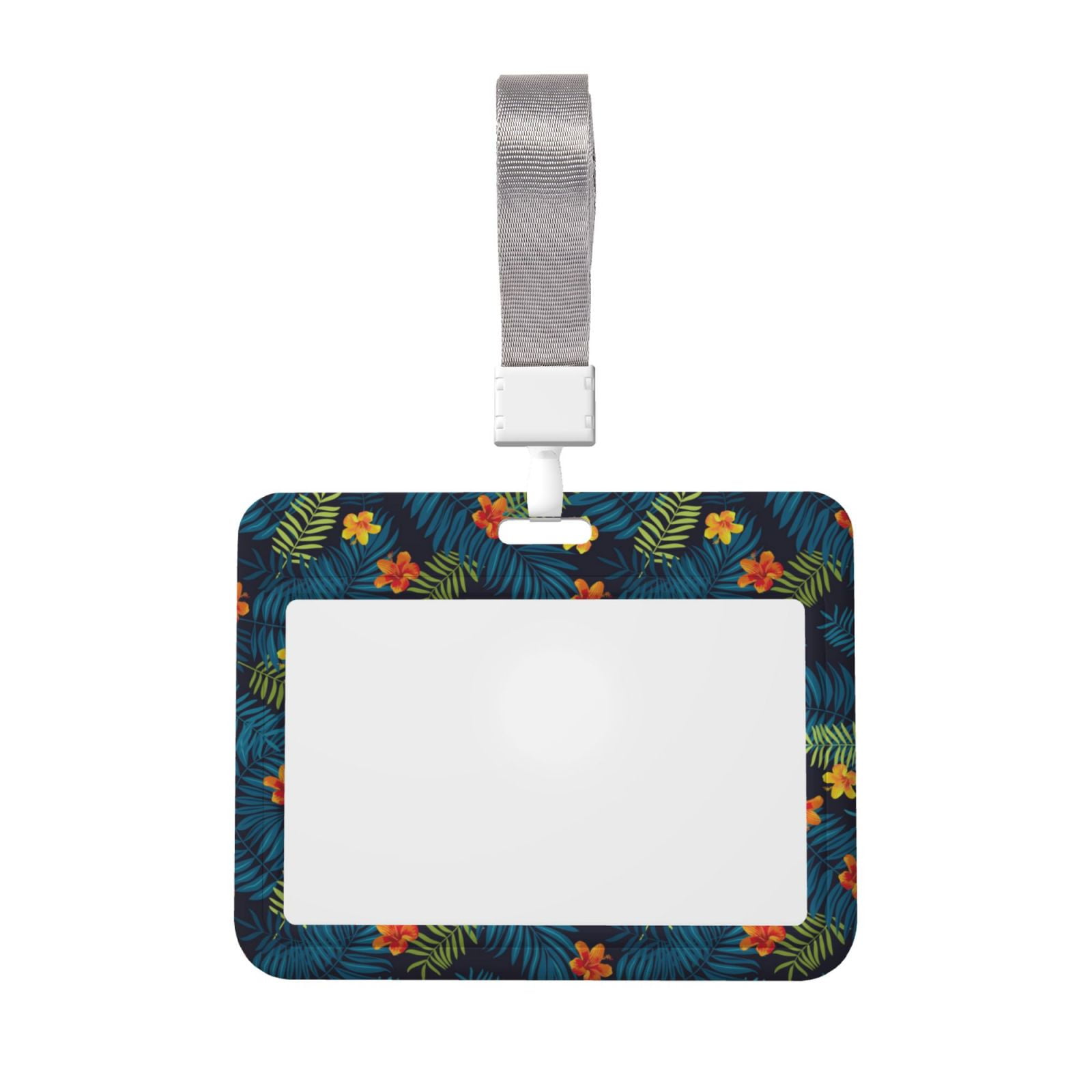 Naloa Hawaiian Style Card Badge Holder Work Badge Sleeve for Office ...