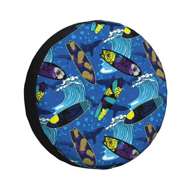 Naloa Hawaiian Style PVC Leather Spare Tire Wheel Cover for Car Truck ...