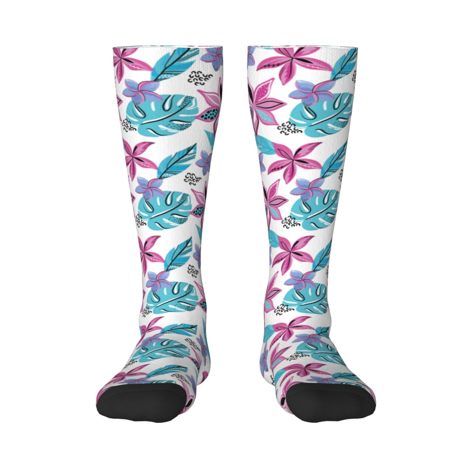 Naloa Hawaiian Style Thigh High Socks Extra Long Stretchy Sock Women ...