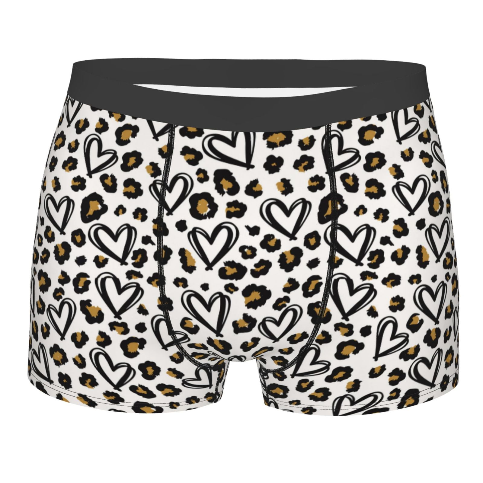 Naloa Heart Leopard Print Mens Underwear - Boxers for Men, Classic ...