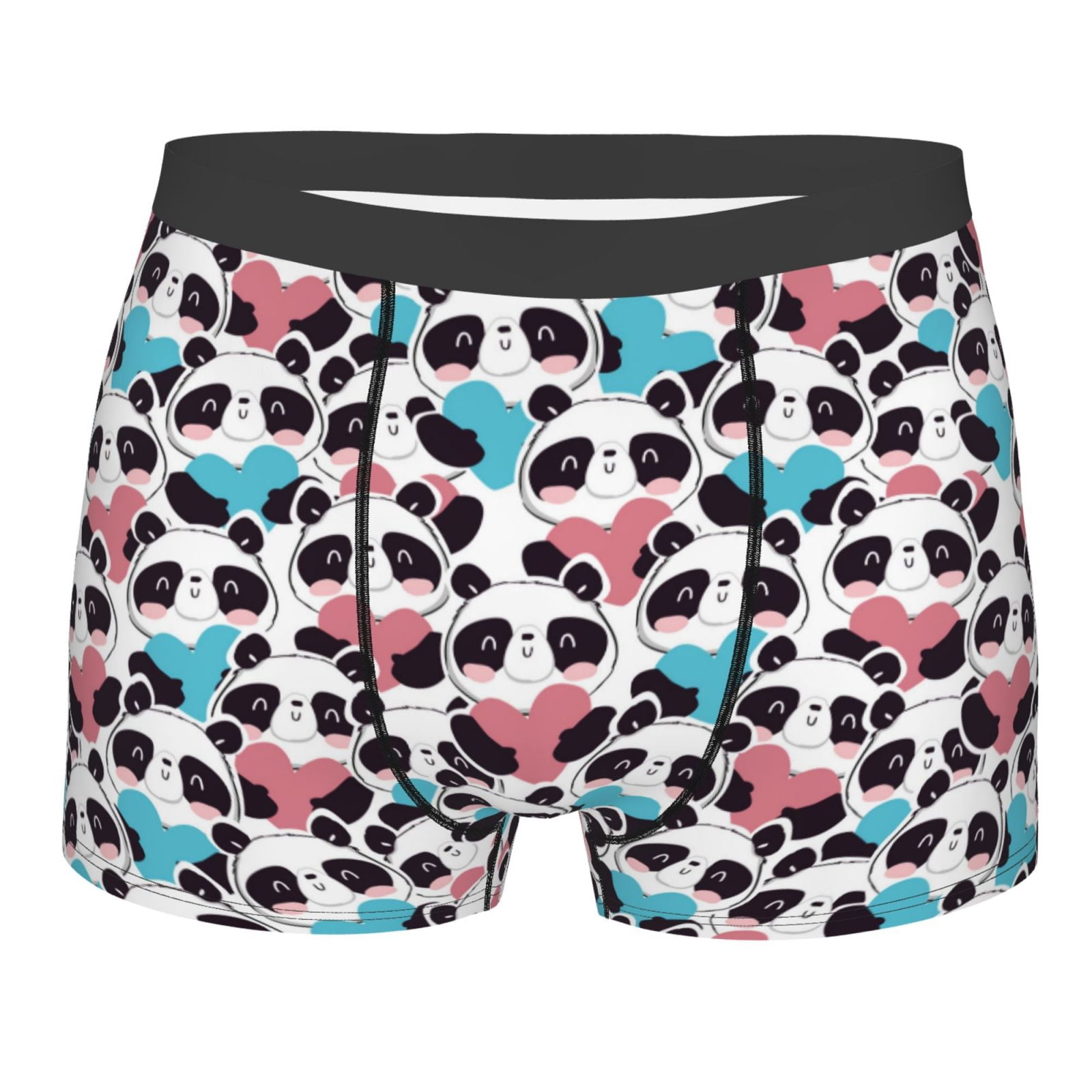 Naloa Heart Panda Print Mens Underwear - Boxers for Men, Classic Briefs ...