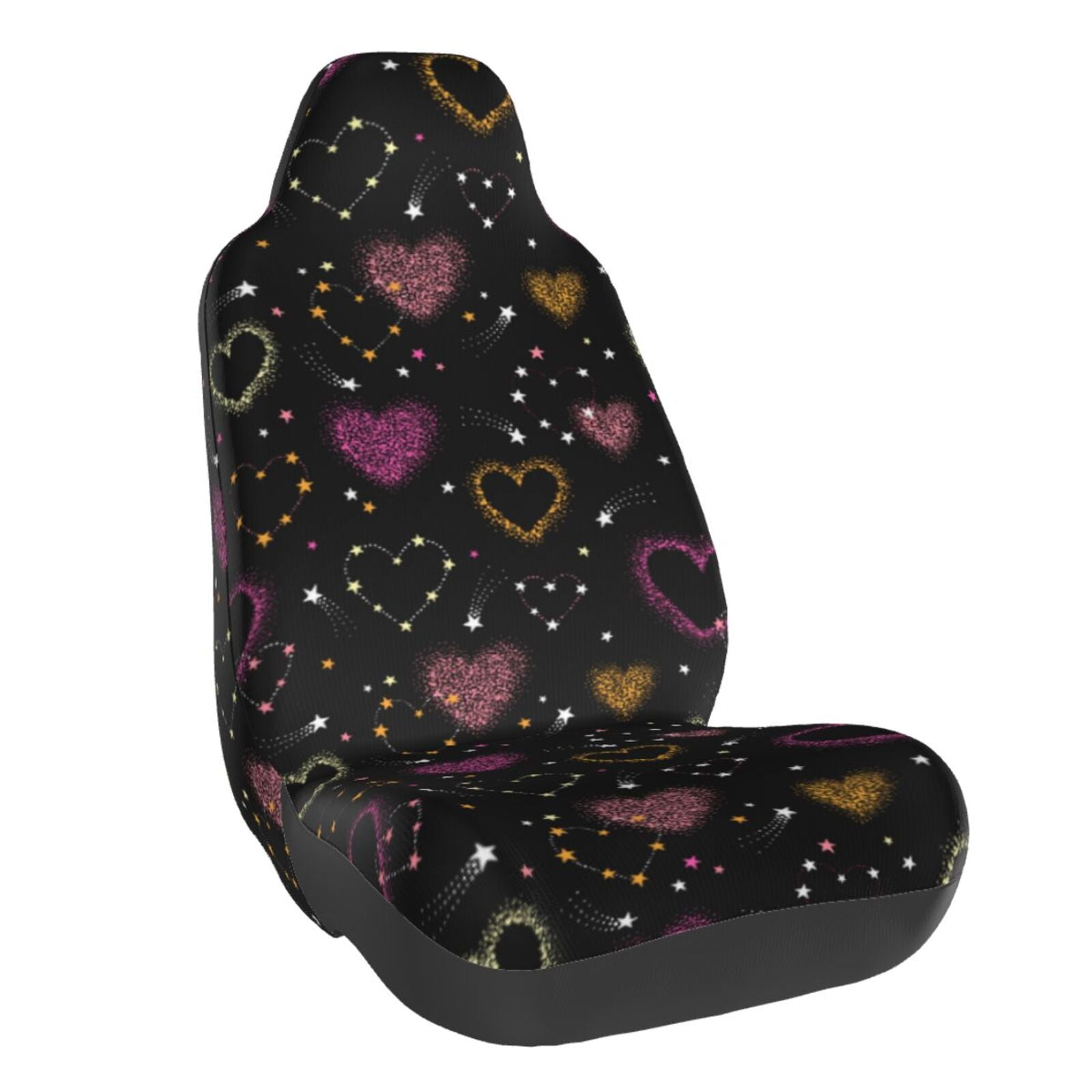 Naloa Heart and Stars Car Seat Covers Universal Front Seat Coves for ...