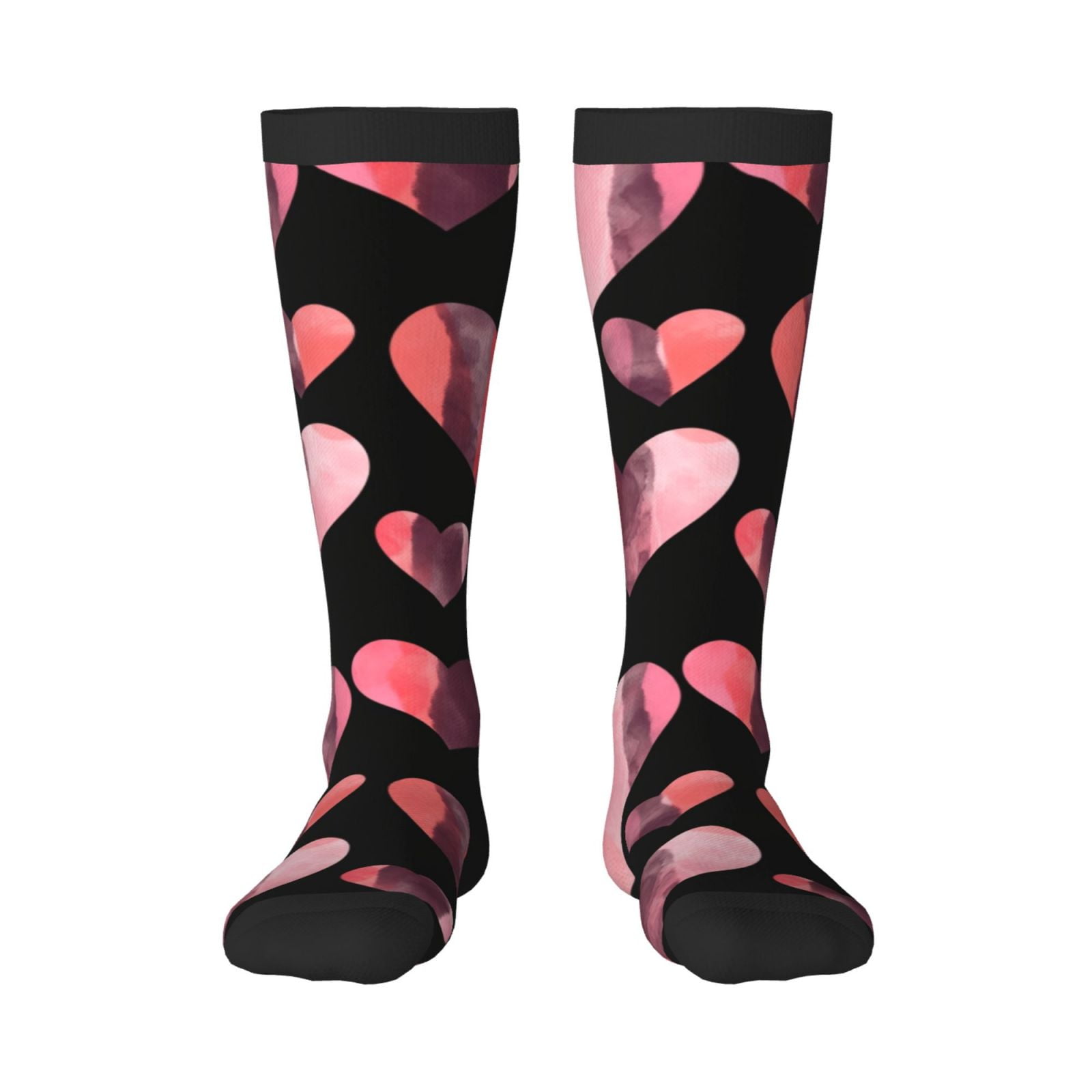 Naloa Hearts Thigh High Socks Extra Long Stretchy Sock Women Over Knee ...