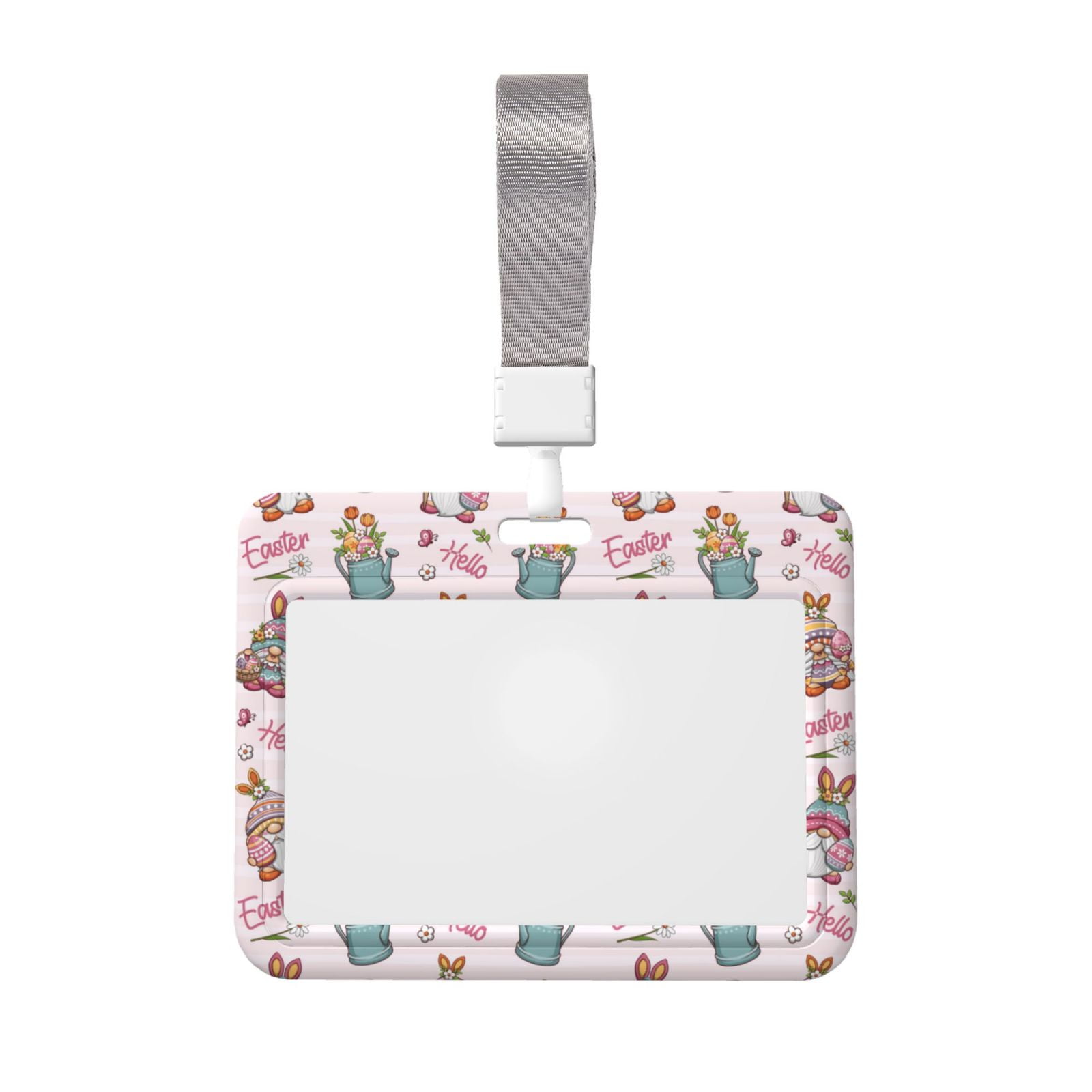 Naloa Hello Easter Card Badge Holder Work Badge Sleeve for Office ...