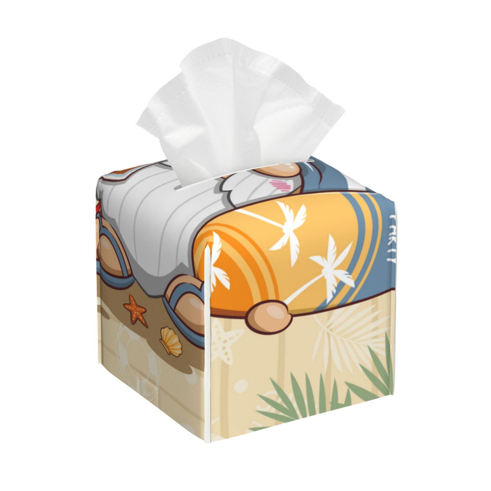 Naloa Hello Summer Cute Gnome Tissue Box CoverLeather Tissue Holder ...