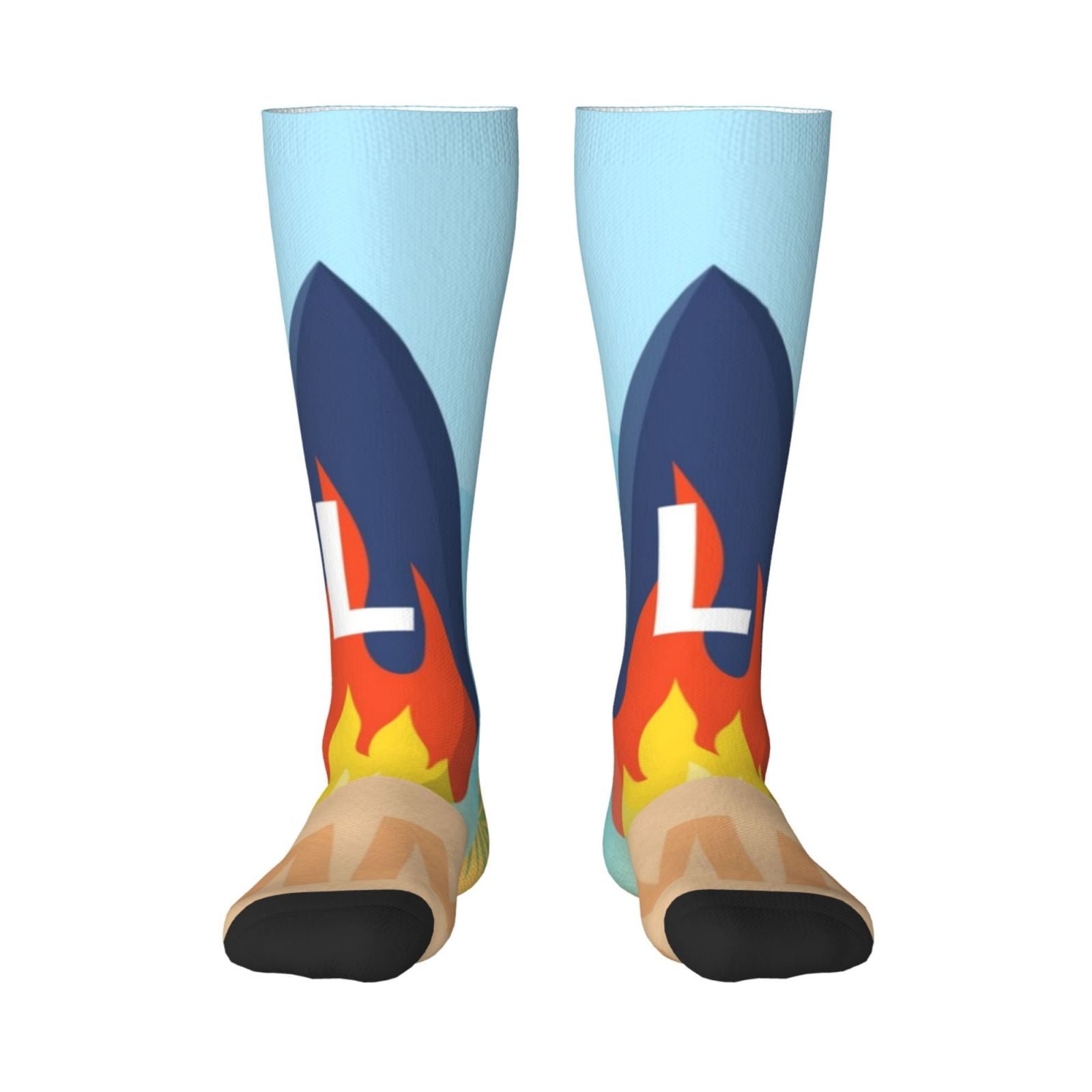 Naloa Hello Summer3 Thigh High Socks Extra Long Stretchy Sock Women ...