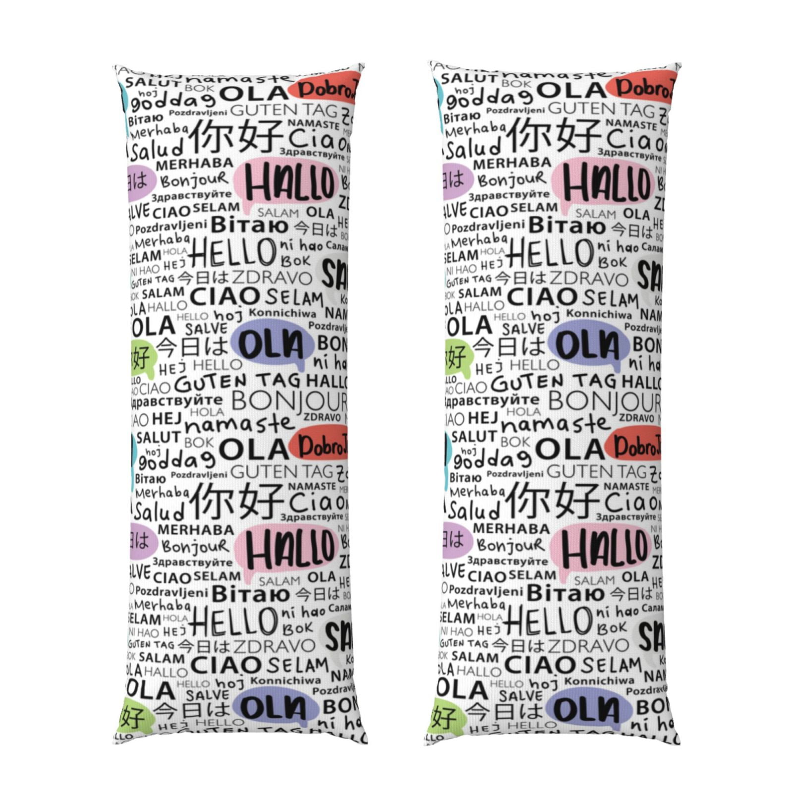 Naloa Hello Super Soft 20x60 Body Pillow Case,Long Side Hidden Zipper ...