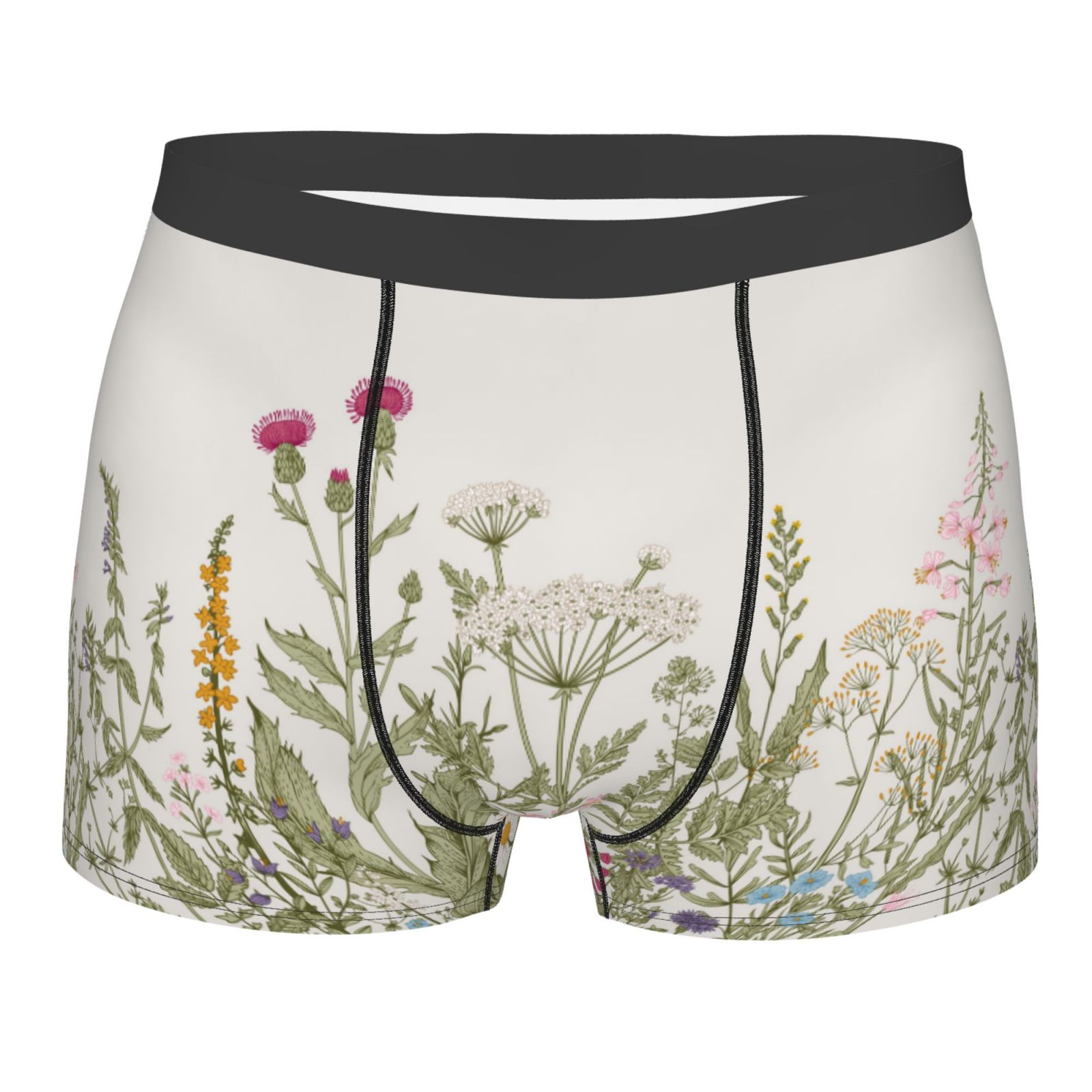 Naloa Herbs and Wildflowers Print Mens Underwear - Boxers for Men ...