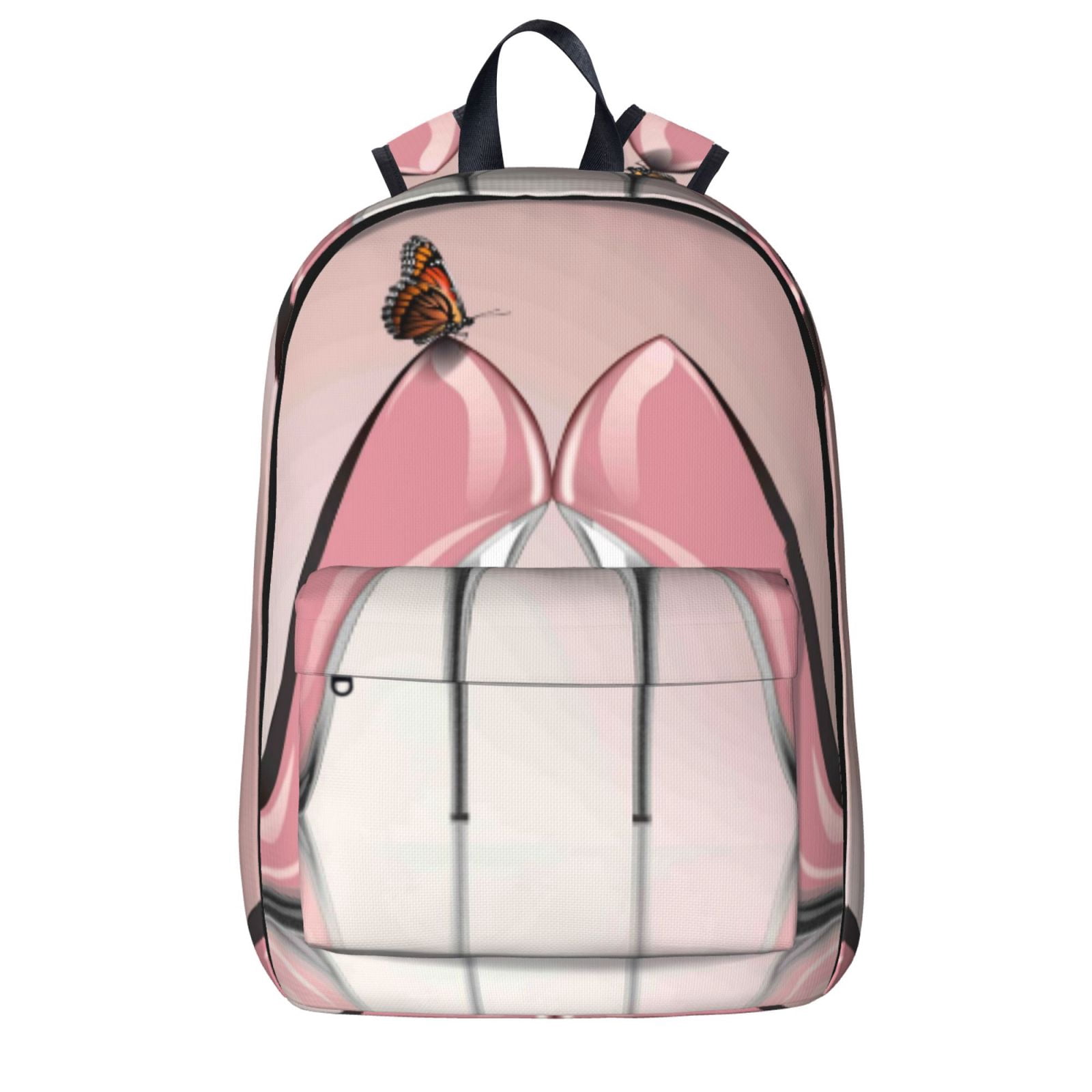 Naloa High Heel Shoes Butterfly Print Laptop Backpack - Computer Bag ...