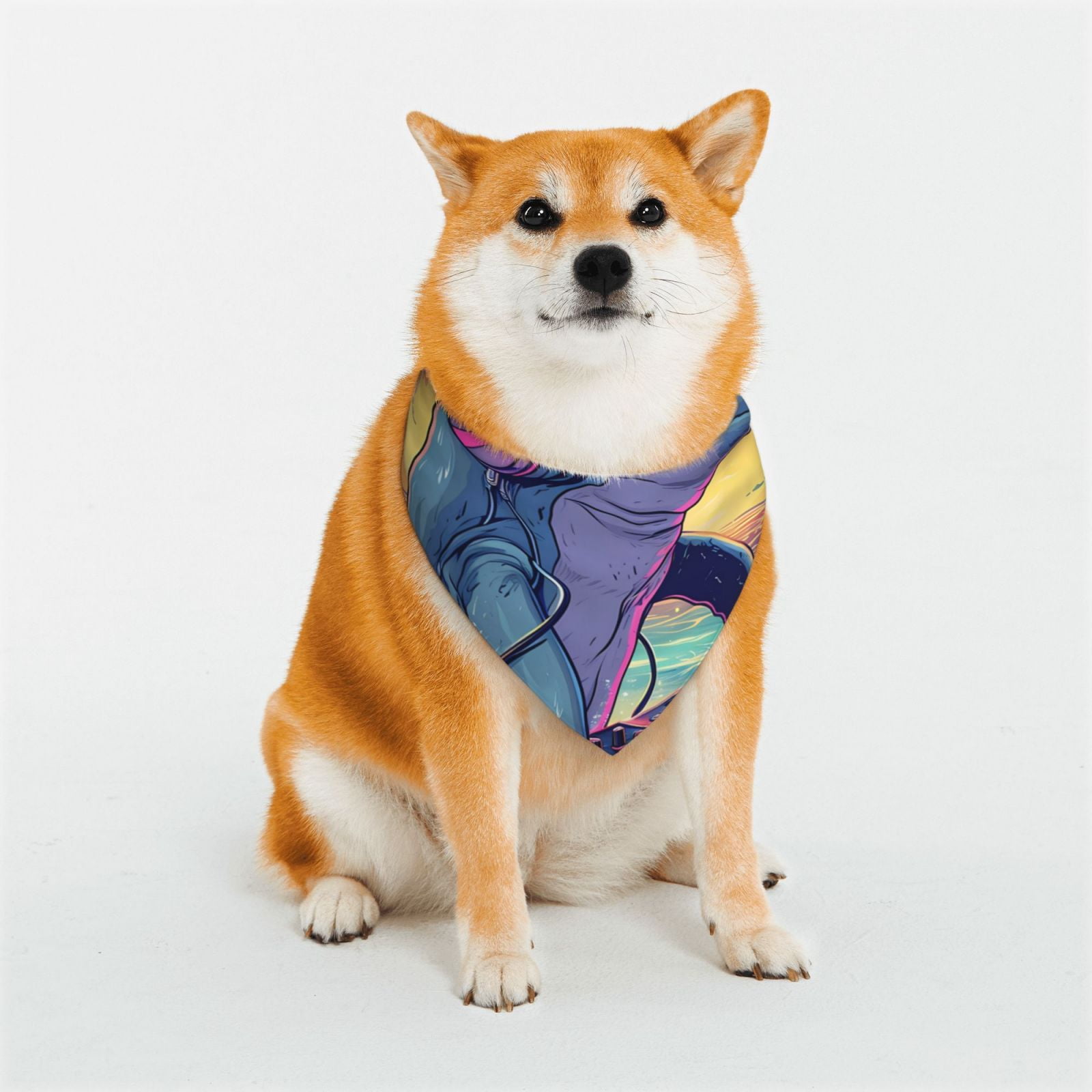 Naloa Hip-Hop DJ Dolphin Dog Bandana Large and Small-Dog Scarf Bib ...