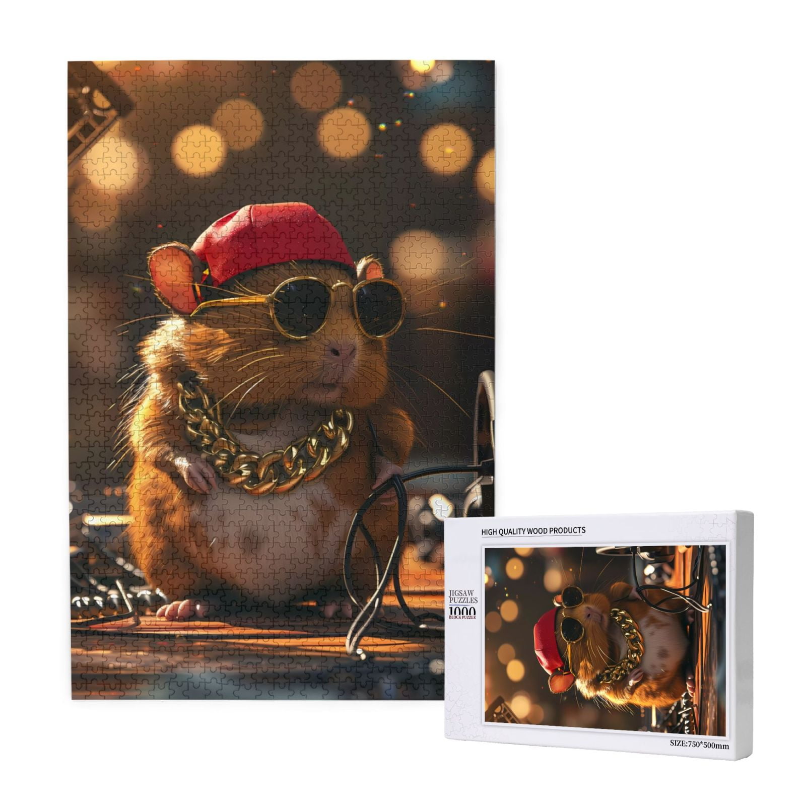 Naloa Hip-Hop Guinea Pig. Custom Puzzles Personalized Puzzle 1000 ...