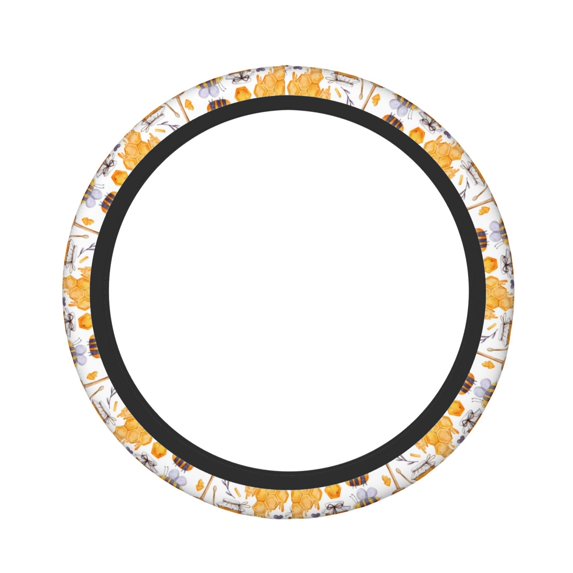 Naloa Honey Bee Set Elastic Steering Wheel Cover, Auto Steering Wheel ...