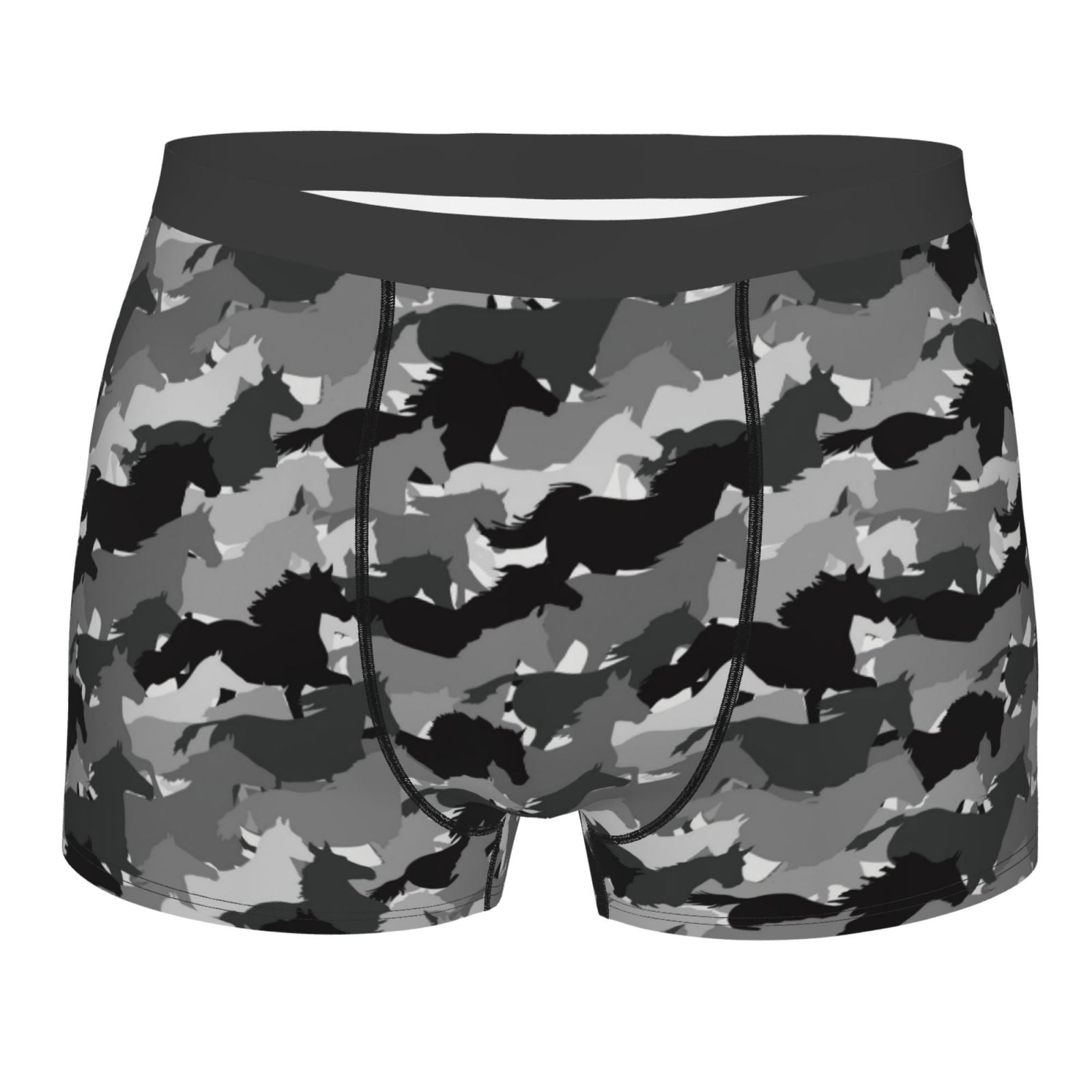 Naloa Horse Silhouette Print Mens Underwear - Boxers for Men, Classic ...