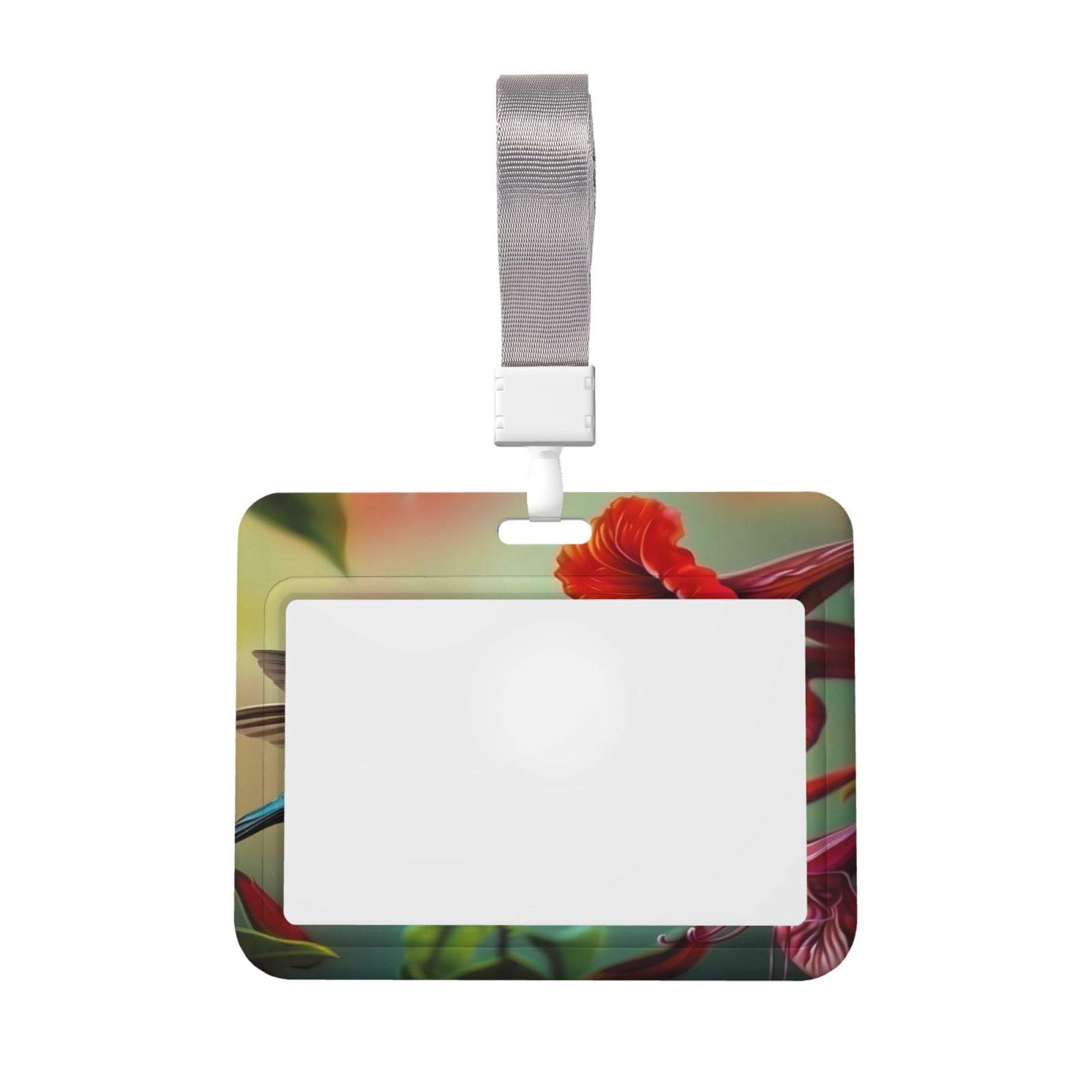 Naloa Hummingbird Floral Paradise Card Badge Holder Work Badge Sleeve ...