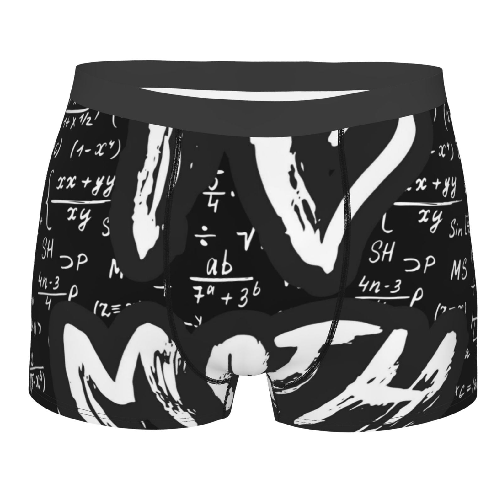 Naloa I love Math Print Mens Underwear - Boxers for Men, Classic Briefs ...