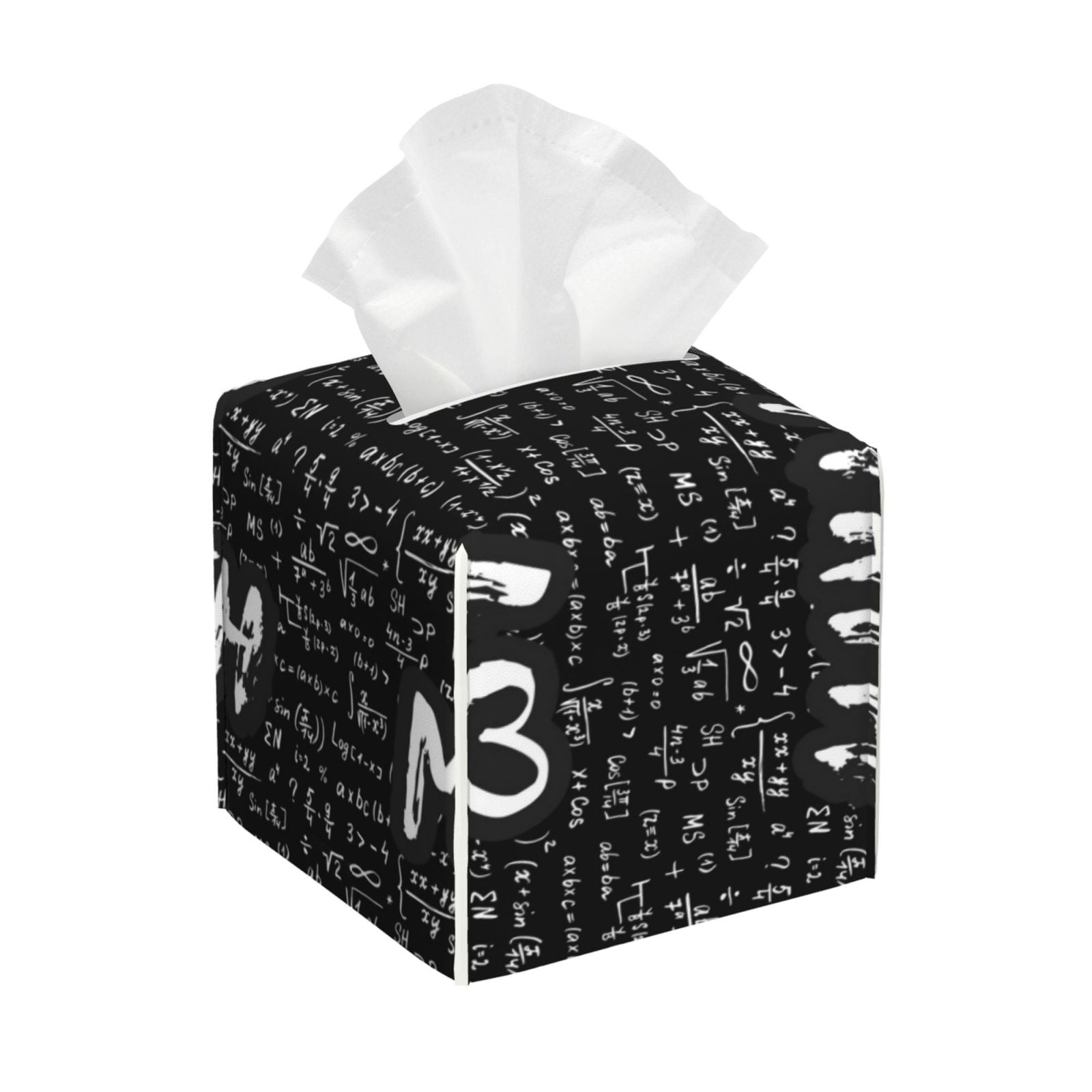 Naloa I love Math Tissue Box CoverLeather Tissue Holder Square Facial ...