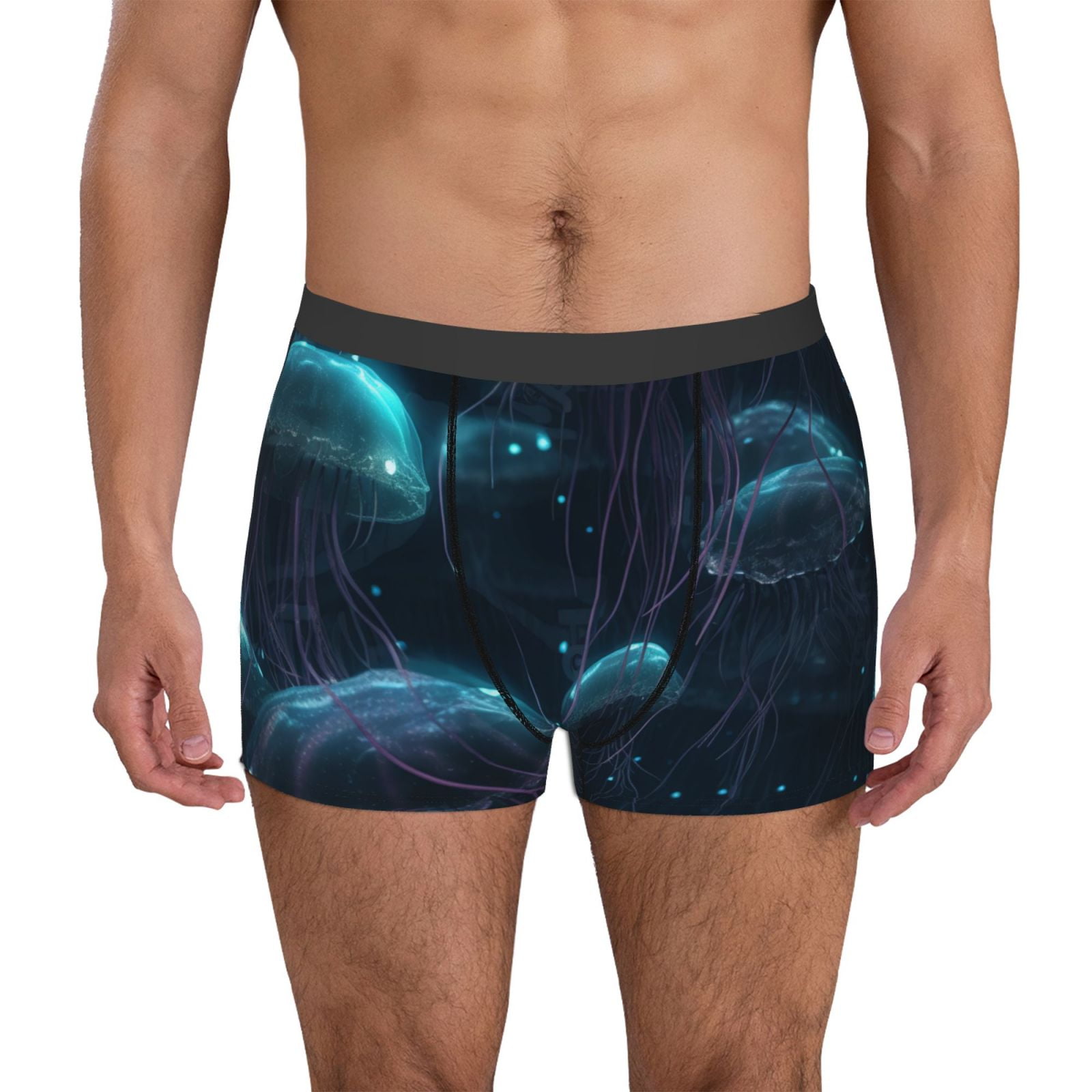 Naloa Ice blue light spot jellyfish Mens Underwear - Boxers for Men ...