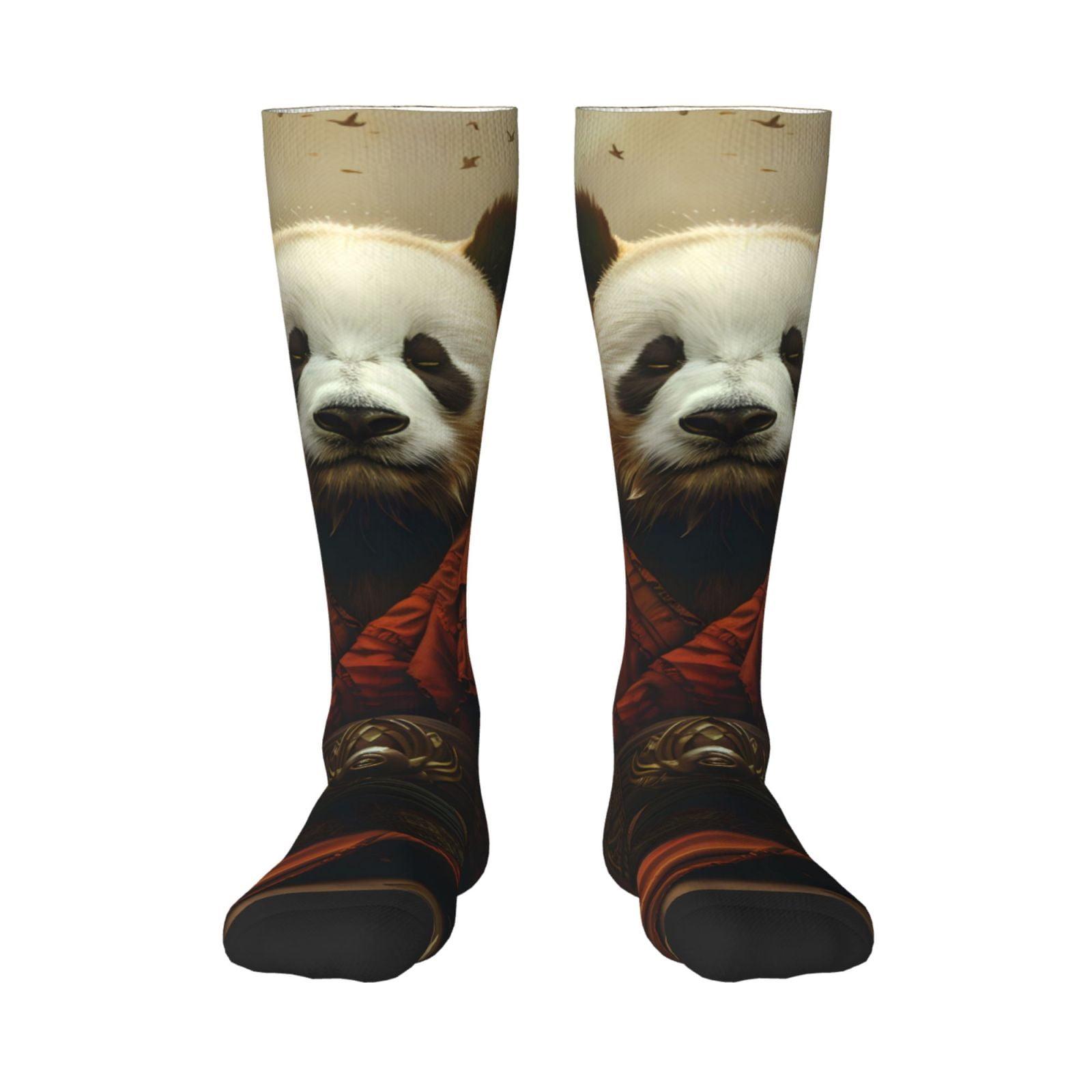 Naloa Jungle Meditating Panda Thigh High Socks Extra Long Stretchy Sock ...
