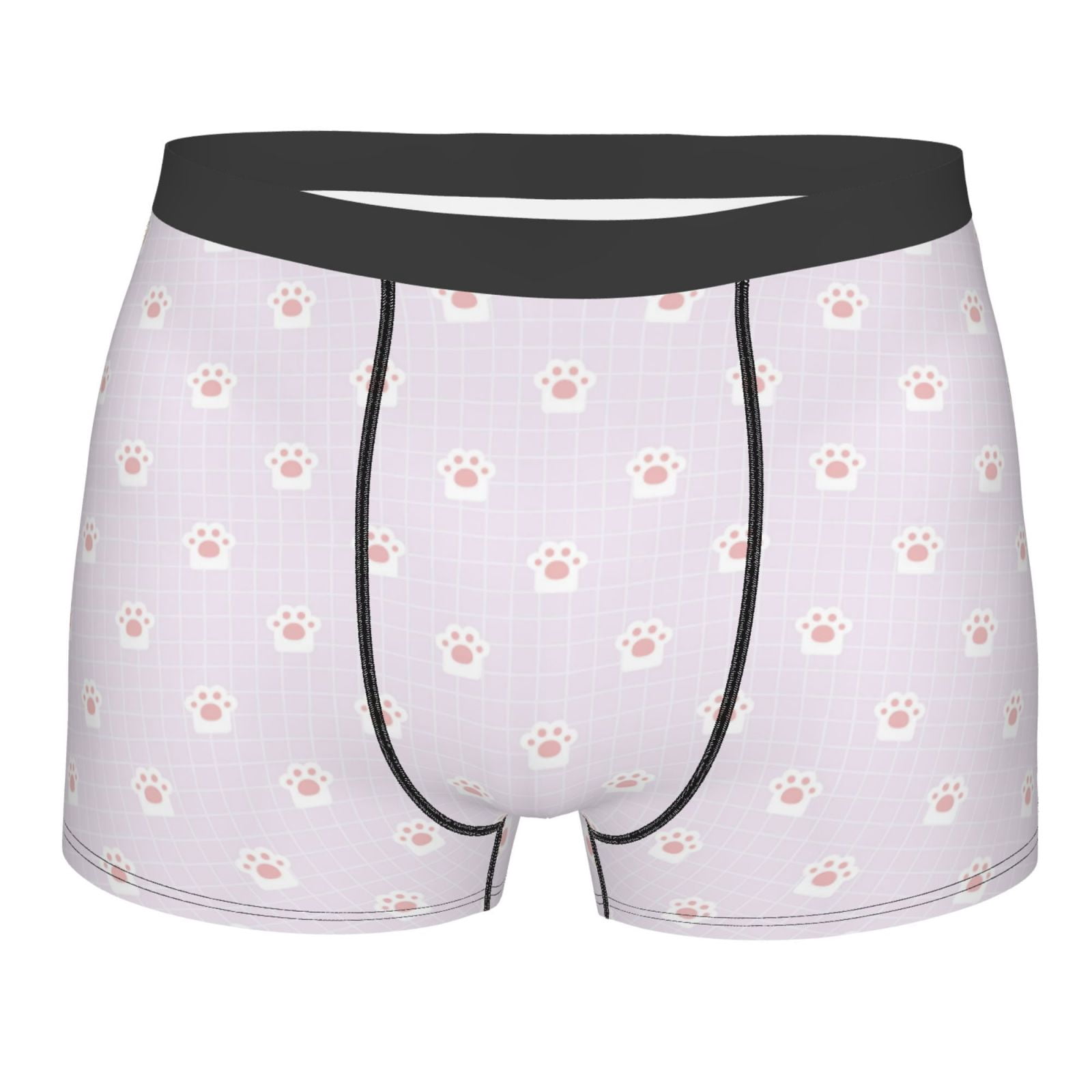 Naloa Kawaii Cat Paw Print Mens Underwear - Boxers for Men, Classic ...
