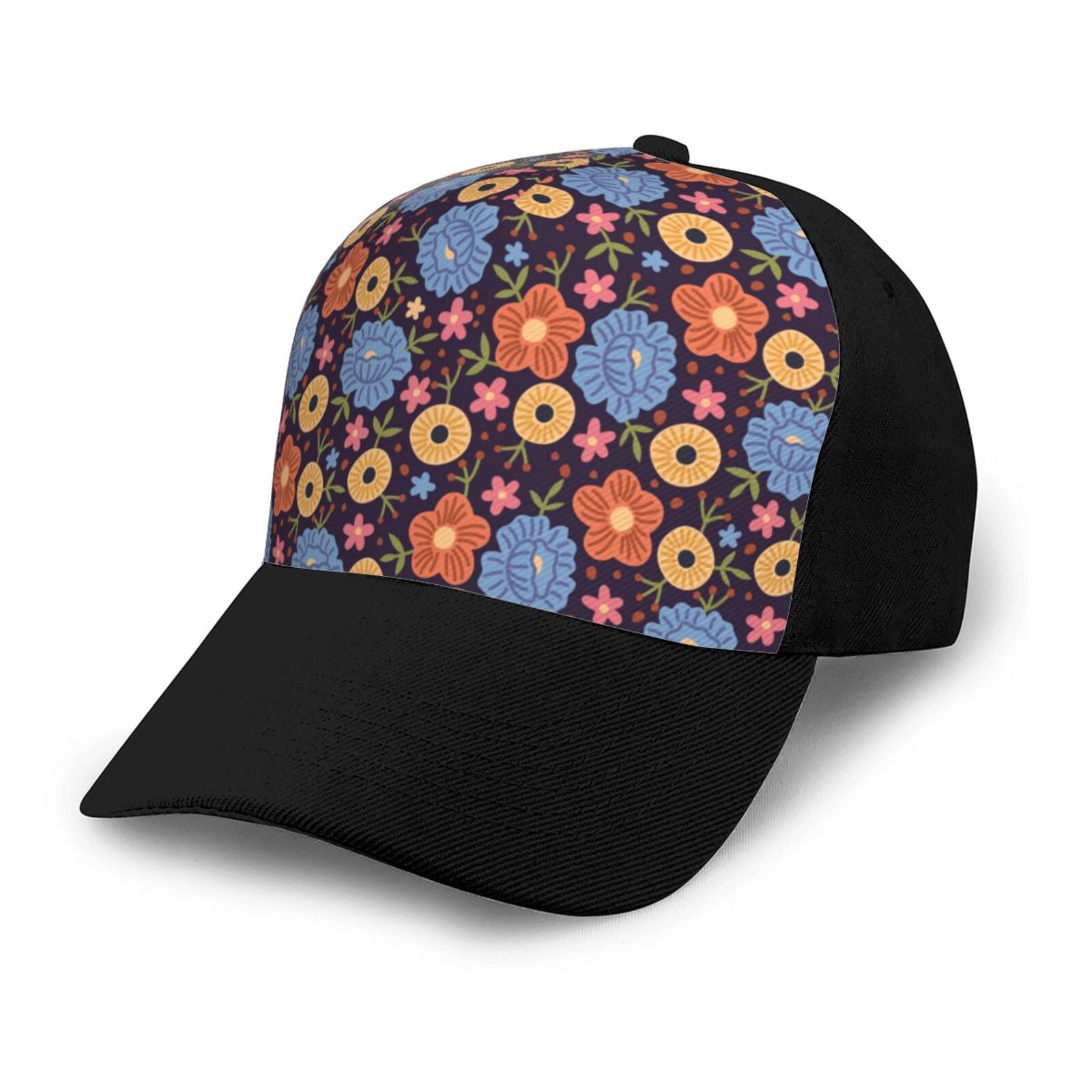 Naloa Leaves Flower Adult adjustable Print Baseball Hat, Patchwork ...