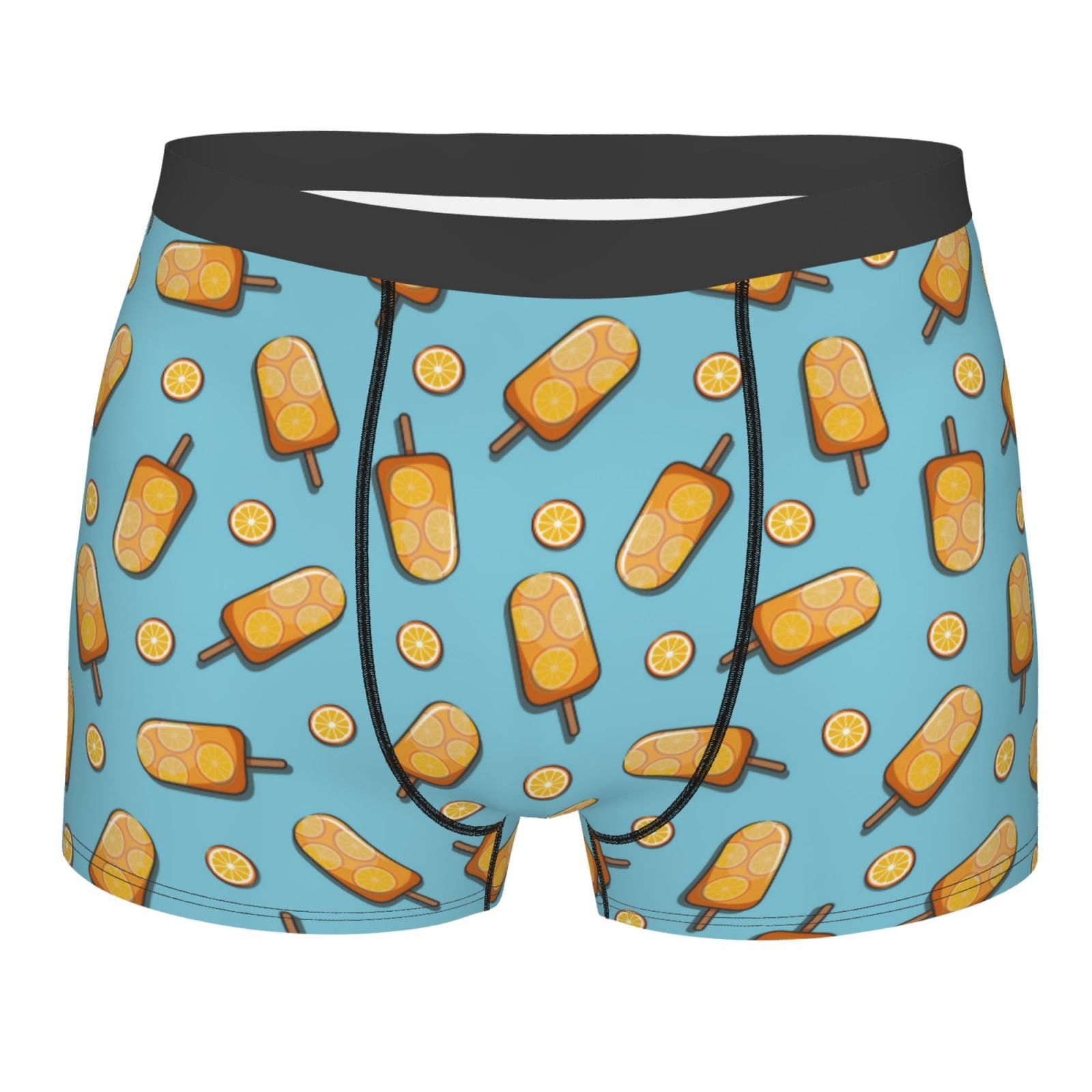 Naloa Lemon Ice Cream Print Mens Underwear - Boxers for Men, Classic ...