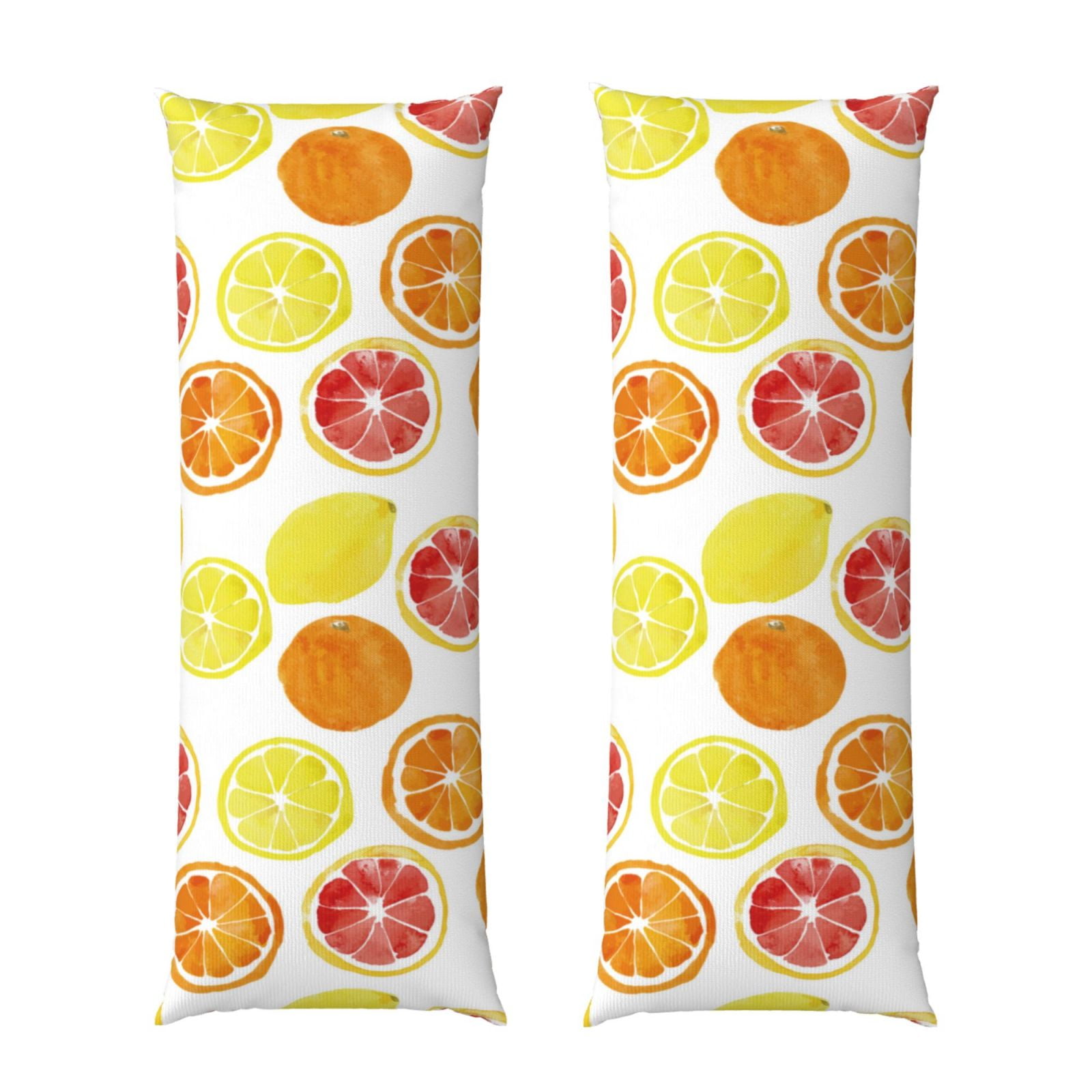 Naloa Lemon Orange Super Soft 20x60 Body Pillow Case,Long Side Hidden ...