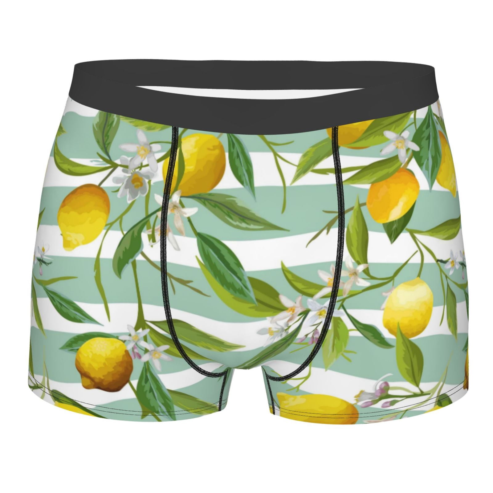 Naloa Lemon Print Mens Underwear - Boxers for Men, Classic Briefs for ...