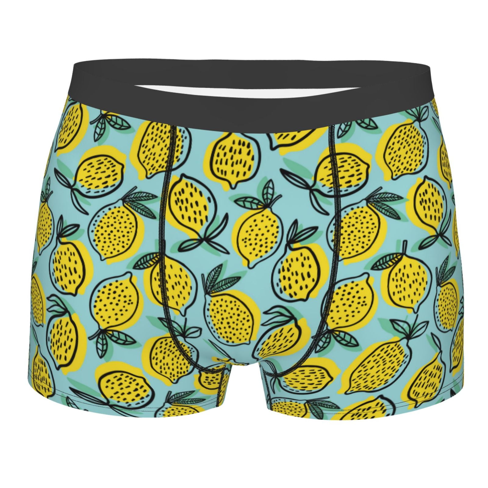 Naloa Lemon Print Mens Underwear - Boxers for Men, Classic Briefs for ...