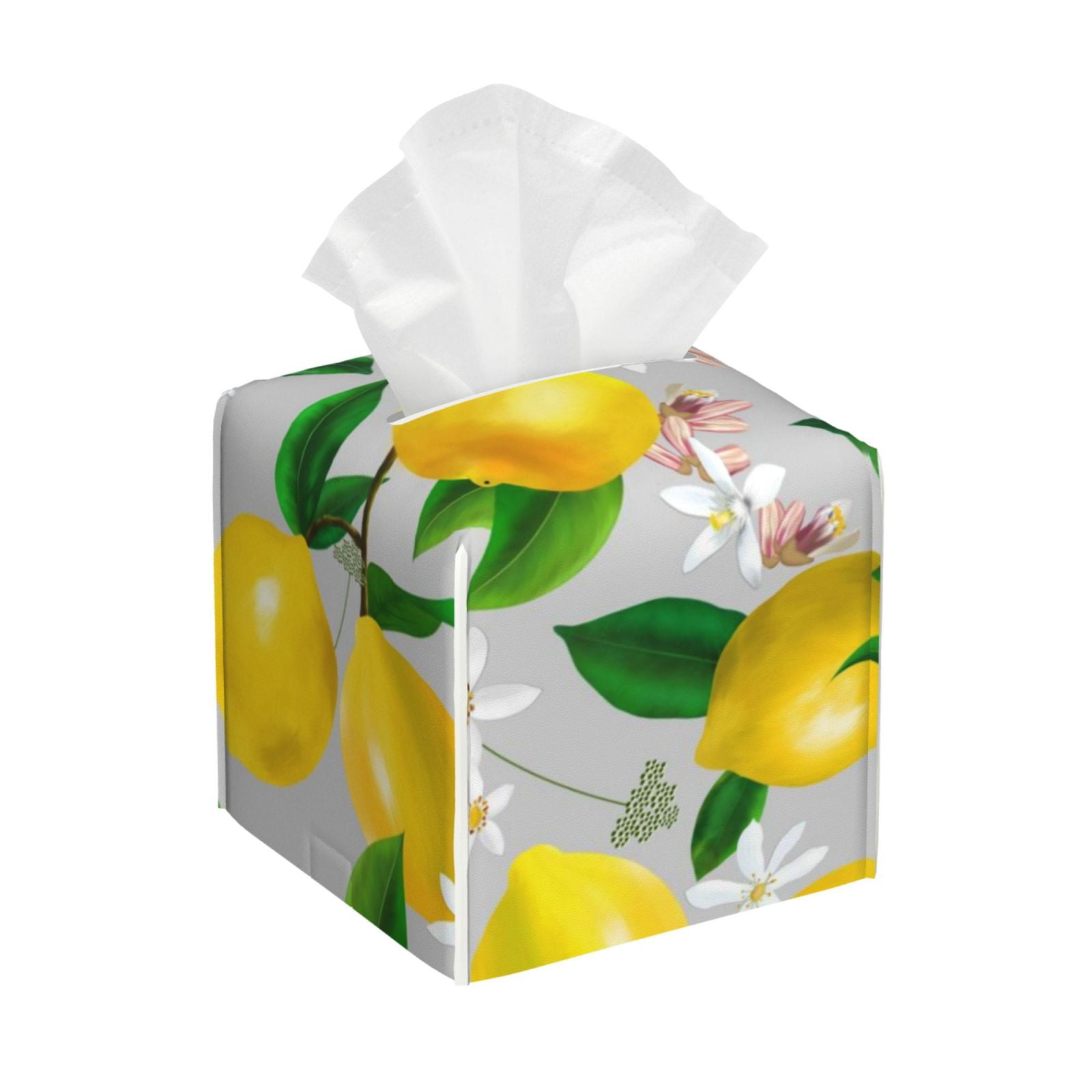 Naloa Lemon Seamless Pattern Oil Painting Effect Tissue Box ...