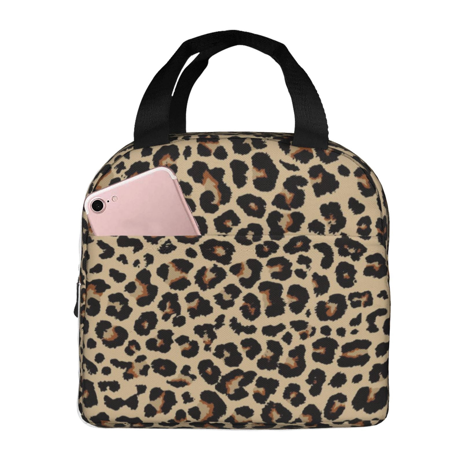 Naloa Leopard Print-1 Print Lunch Box for Women Men,Insulated Lunch Bag ...