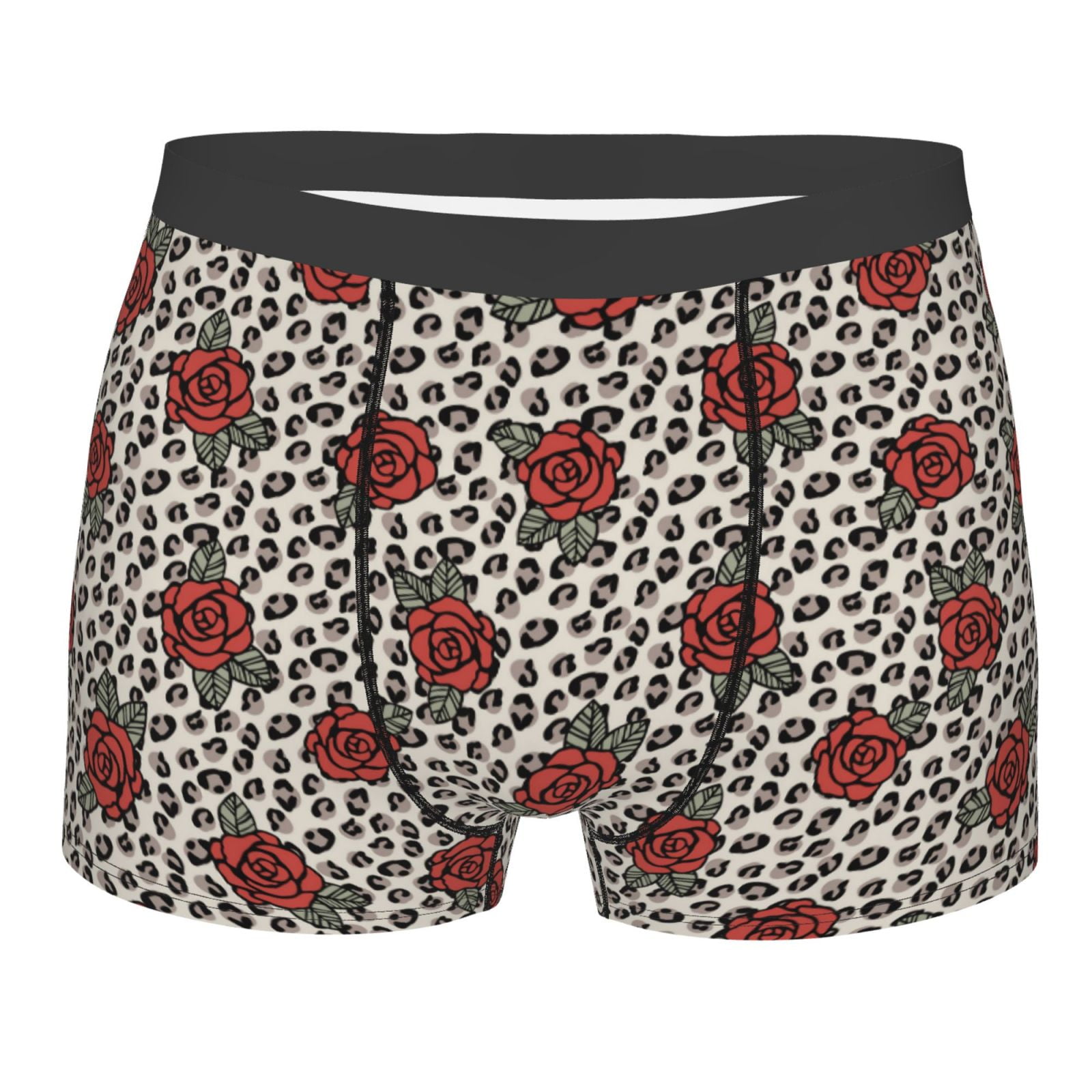 Naloa Leopard Print Rose Print Mens Underwear - Boxers for Men, Classic ...