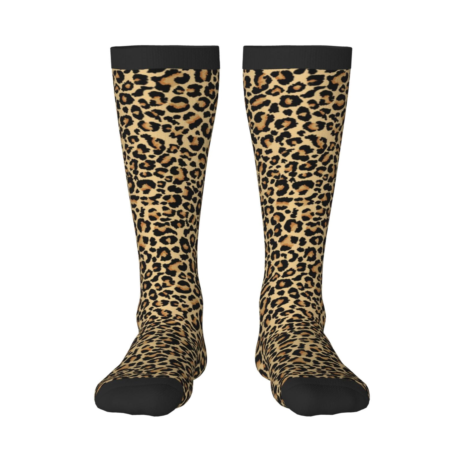 Naloa Leopard Print Thigh High Socks Extra Long Stretchy Sock Women ...