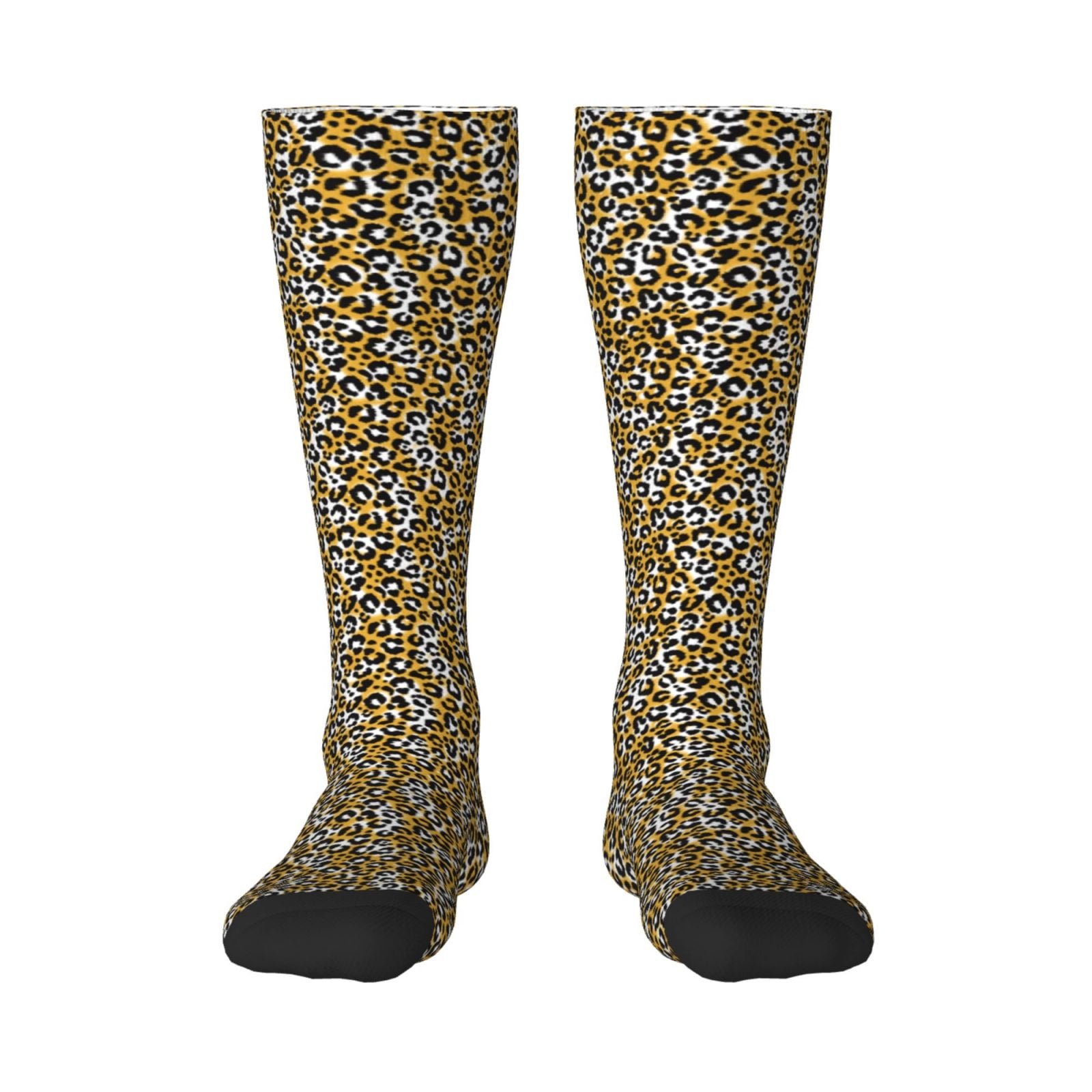 Naloa Leopard Thigh High Socks Extra Long Stretchy Sock Women Over Knee ...