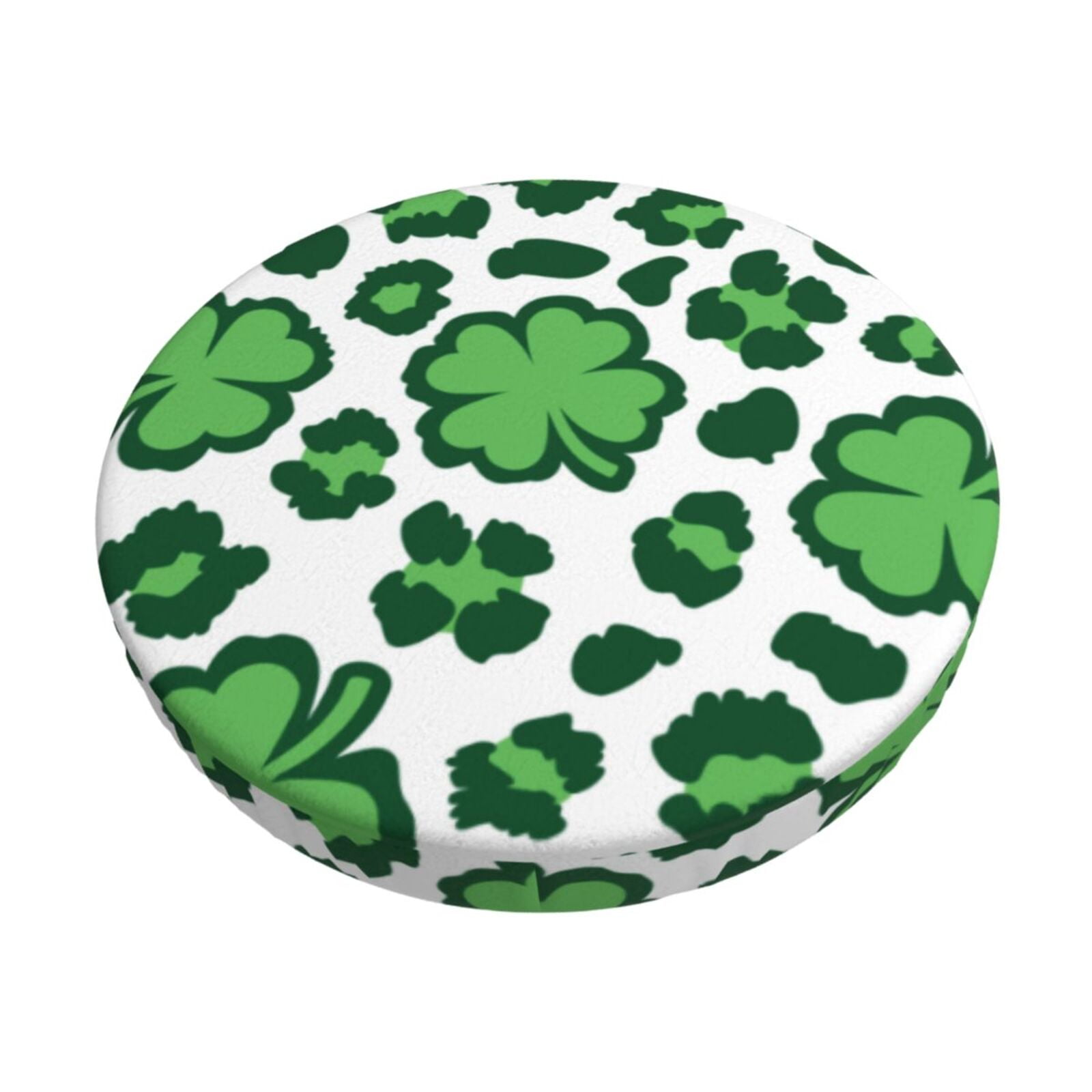 Naloa Leopard print St. Patrick's Day Round Bar Stool Cushion Cover 12 ...