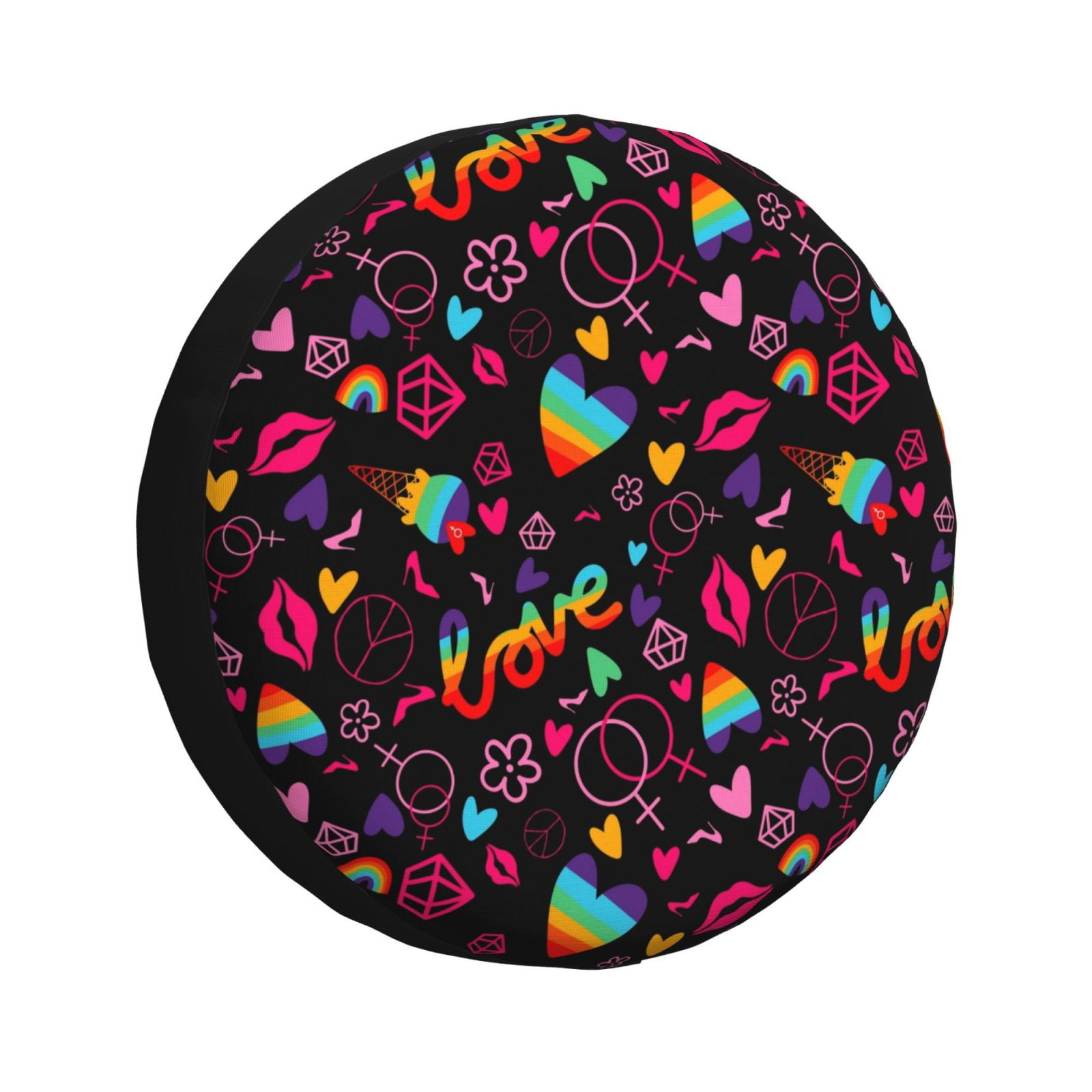 Naloa Lgbt Rainbow For Pride PVC Leather Spare Tire Wheel Cover for Car ...
