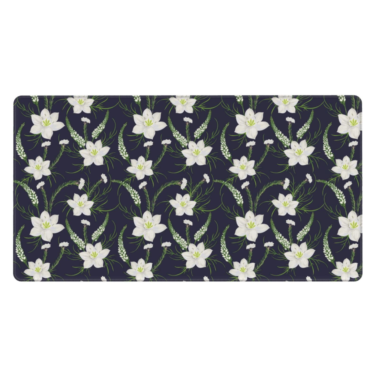 Naloa Lilies Flowers Gaming Mouse Pad Large Mouse Mat Long Extended ...