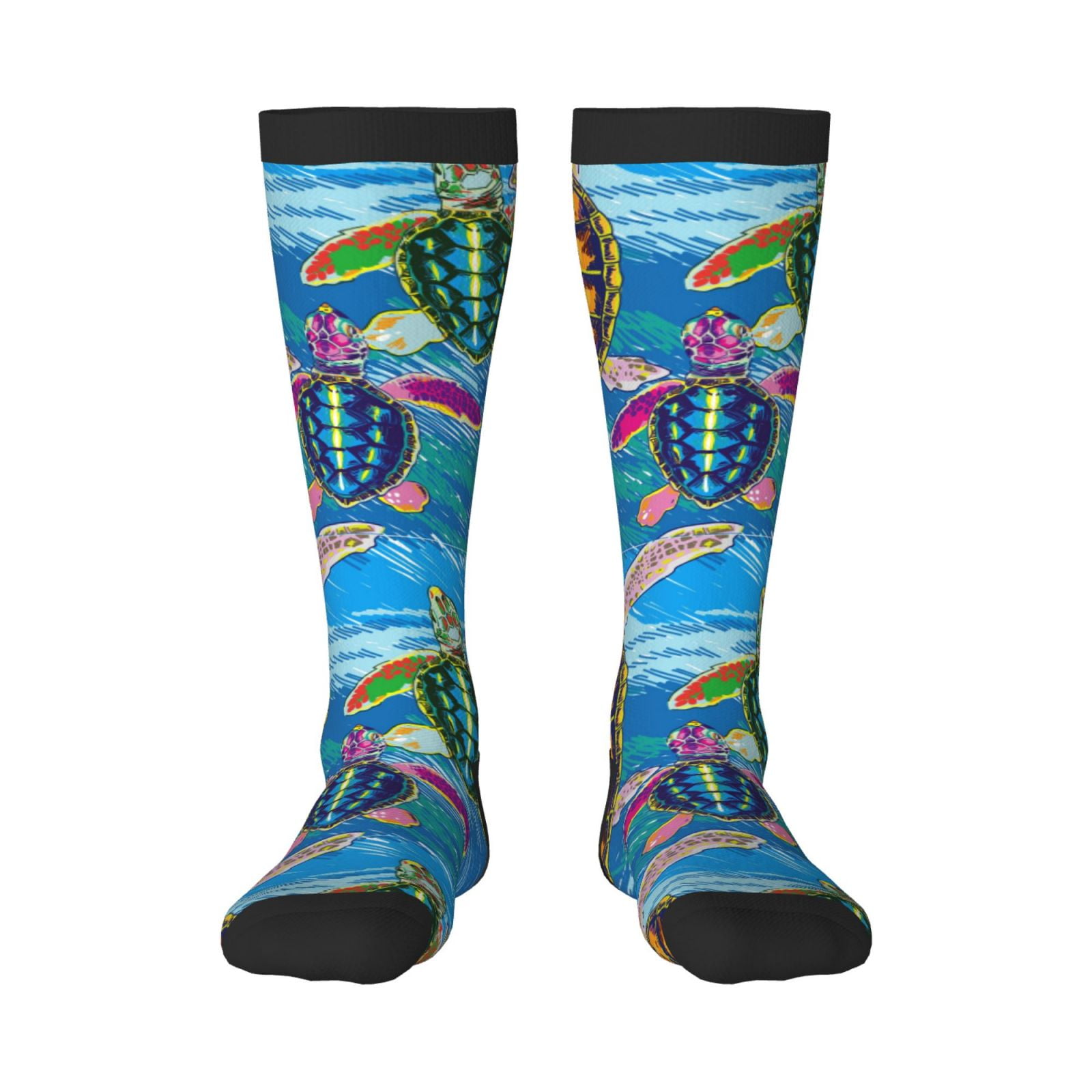 Naloa Little Sea Turtles Thigh High Socks Extra Long Stretchy Sock Women Over Knee High Opaque ...