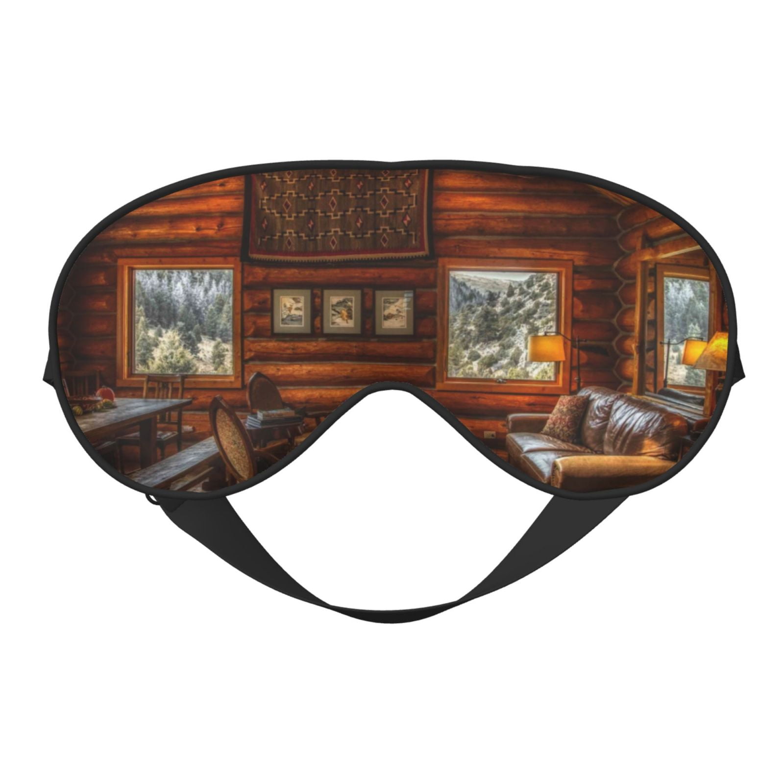 Naloa Log Cabin Inside Print Sleep Mask for Sleeper, Light Blocking ...