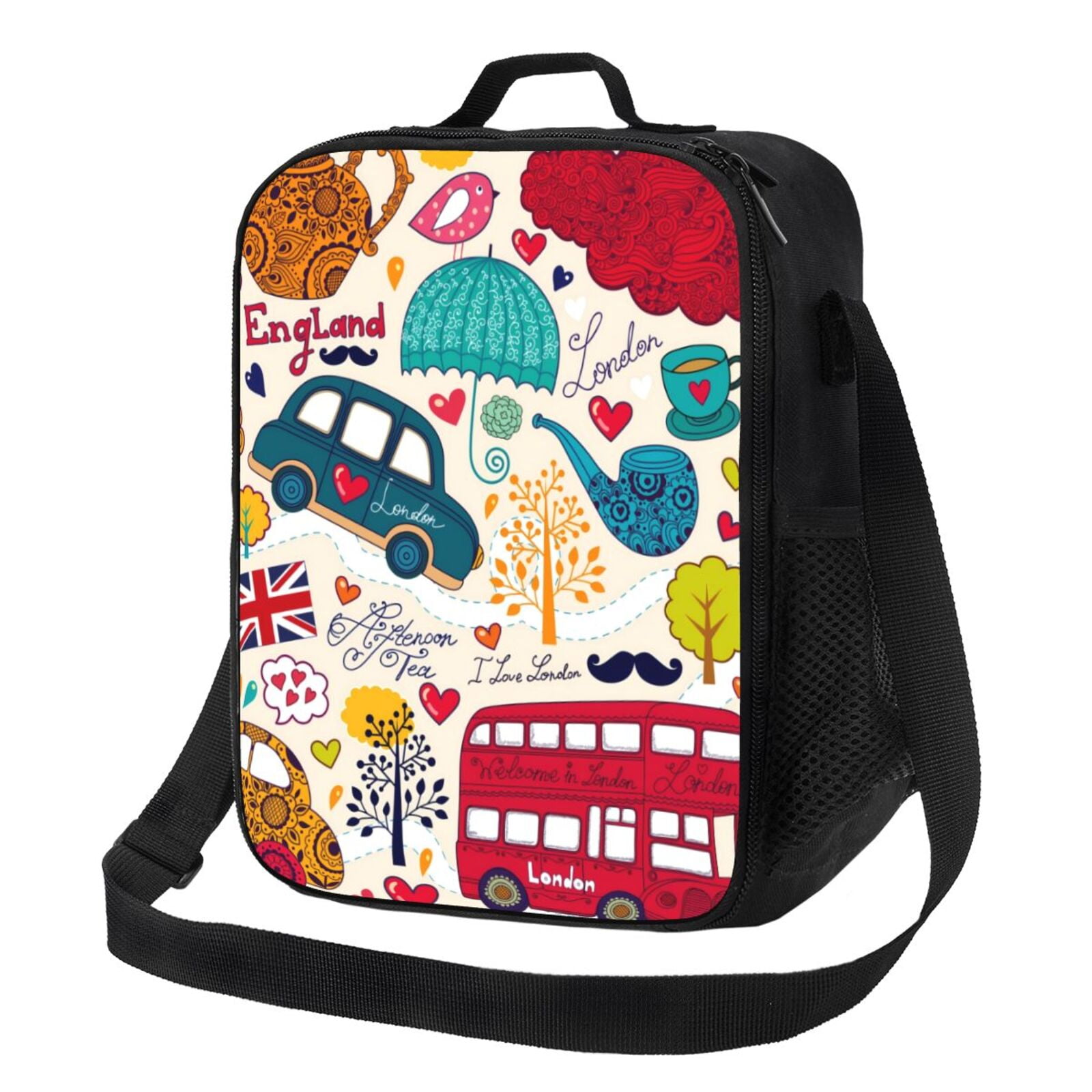 Naloa London Symbols Lunch box Lunch bag for men women Large capacity ...