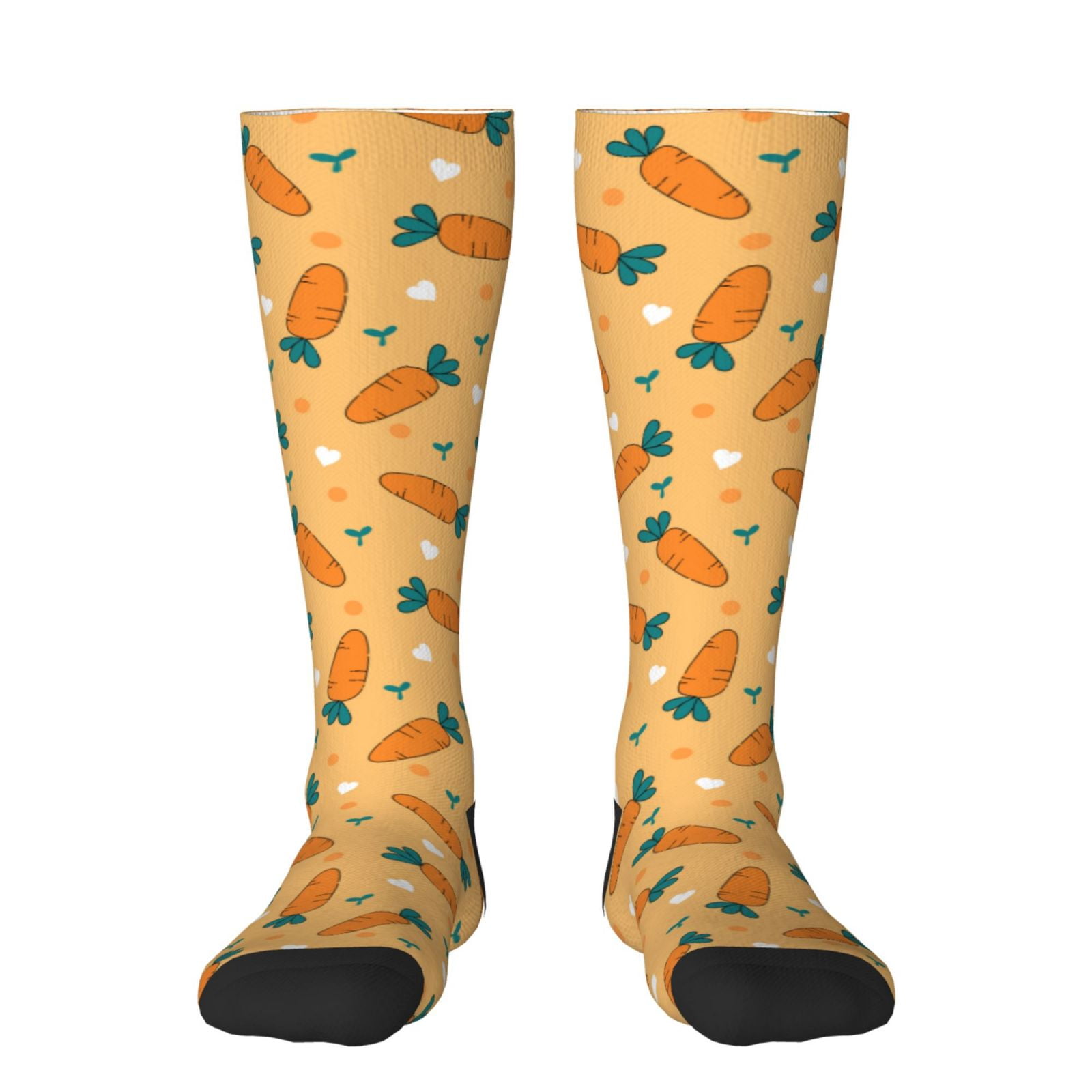 Naloa Love Carrot Thigh High Socks Extra Long Stretchy Sock Women Over ...