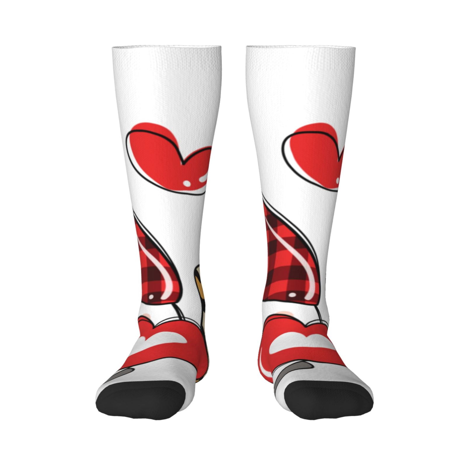 Naloa Love Gnomes Thigh High Socks Extra Long Stretchy Sock Women Over ...