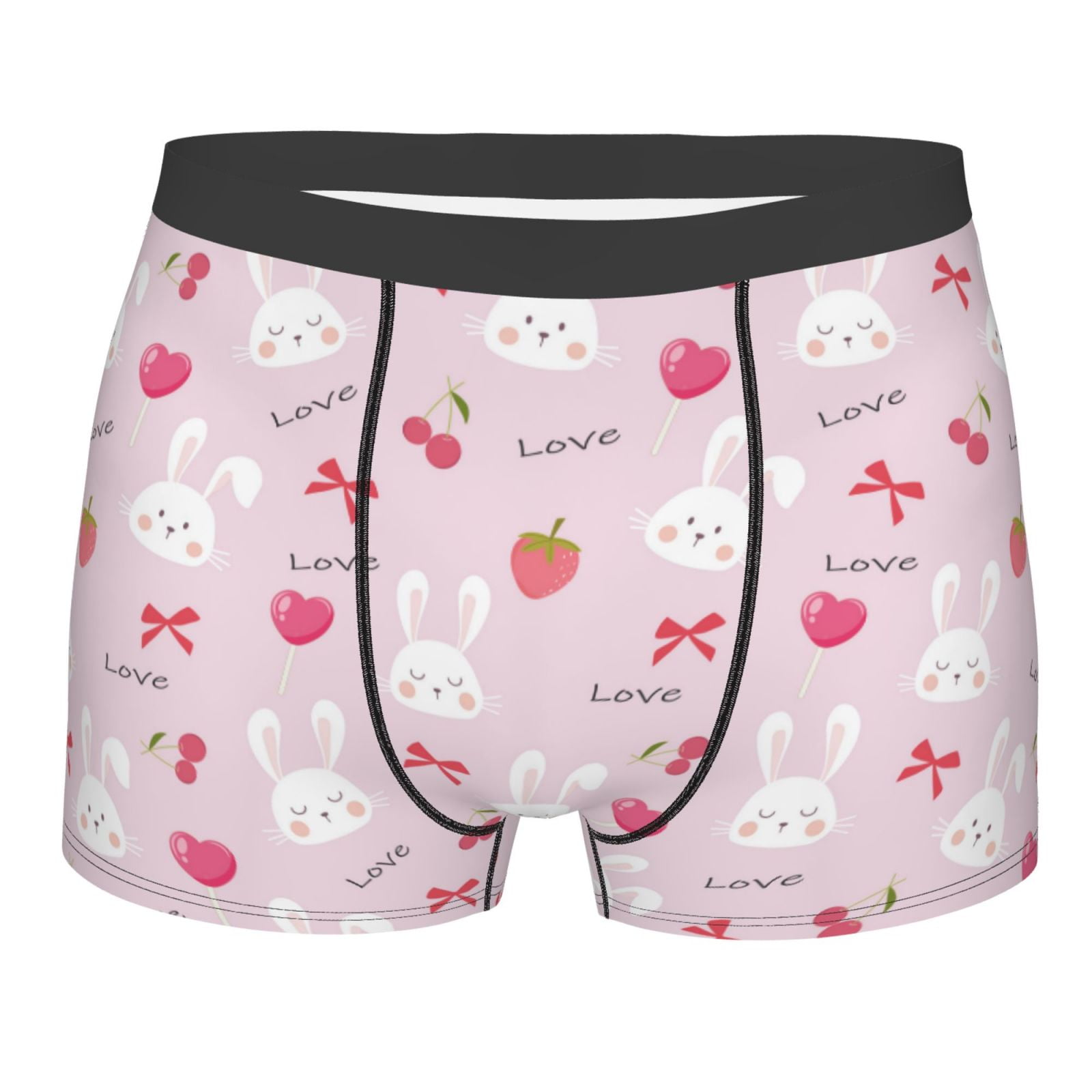 Naloa Love Rabbit Print Mens Underwear - Boxers for Men, Classic Briefs ...