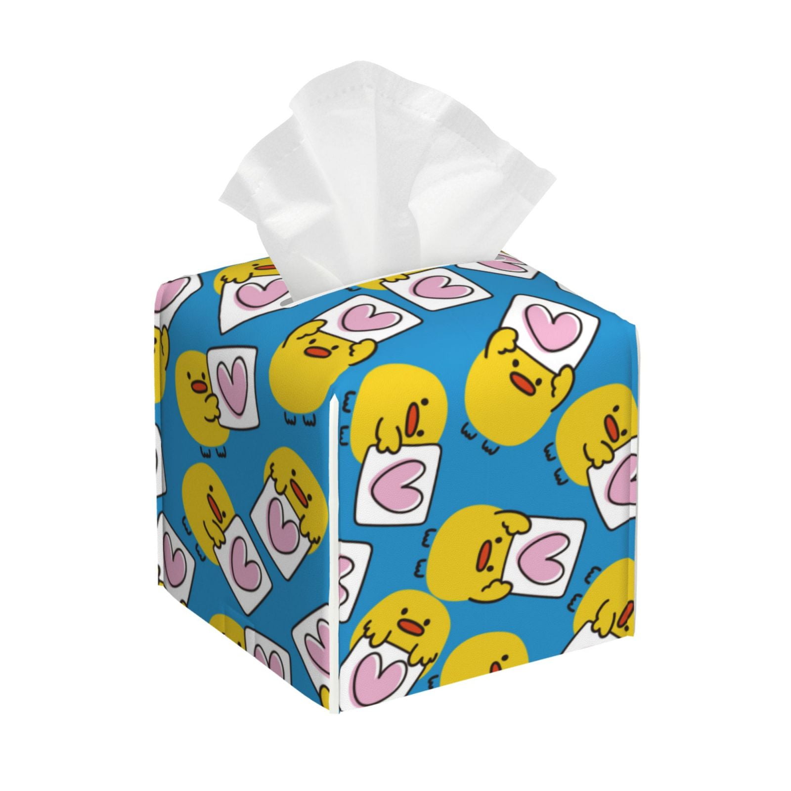 Naloa Lovely Duck Tissue Box CoverLeather Tissue Holder Square Facial ...